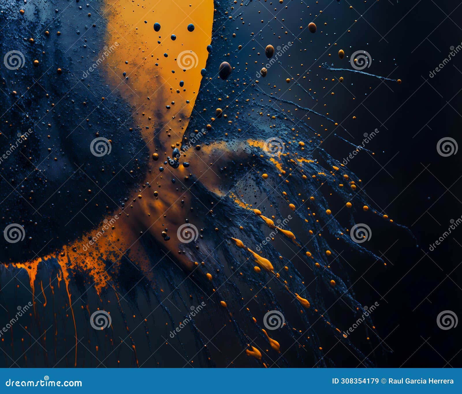 Abstract Dynamic Dispersion Effect Background for Texture. Blue and ...