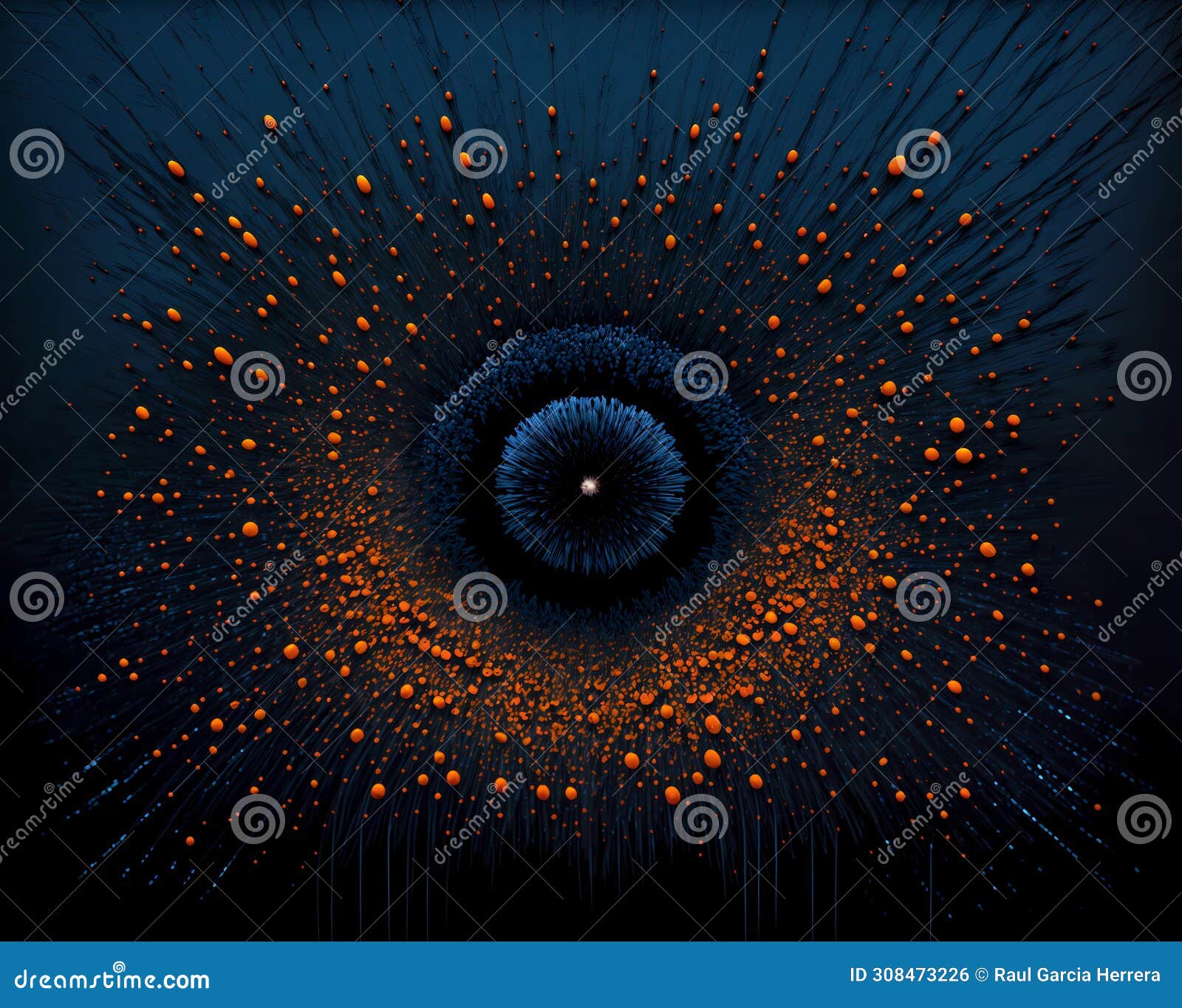 Abstract Dynamic Dispersion Effect Background for Texture. Blue and ...
