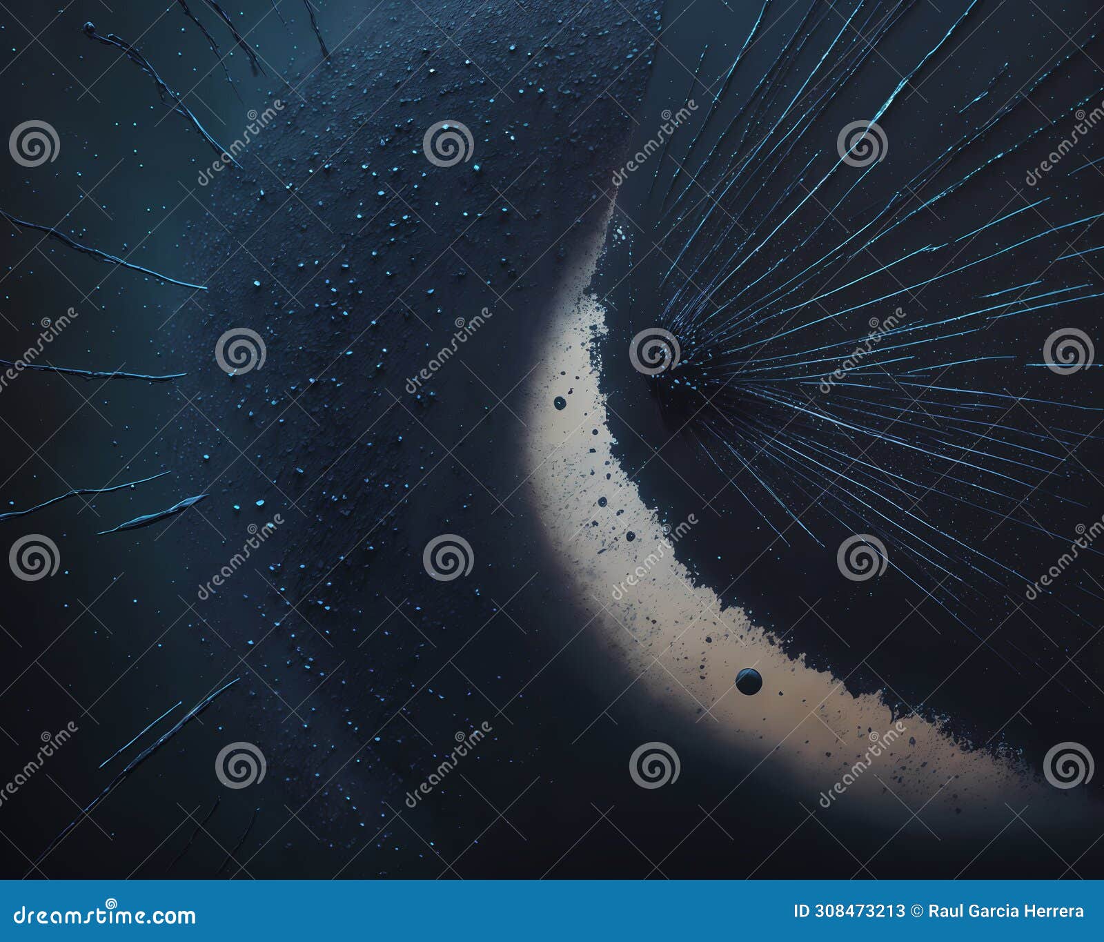 Abstract Dynamic Dispersion Effect Background for Texture. Blue ...
