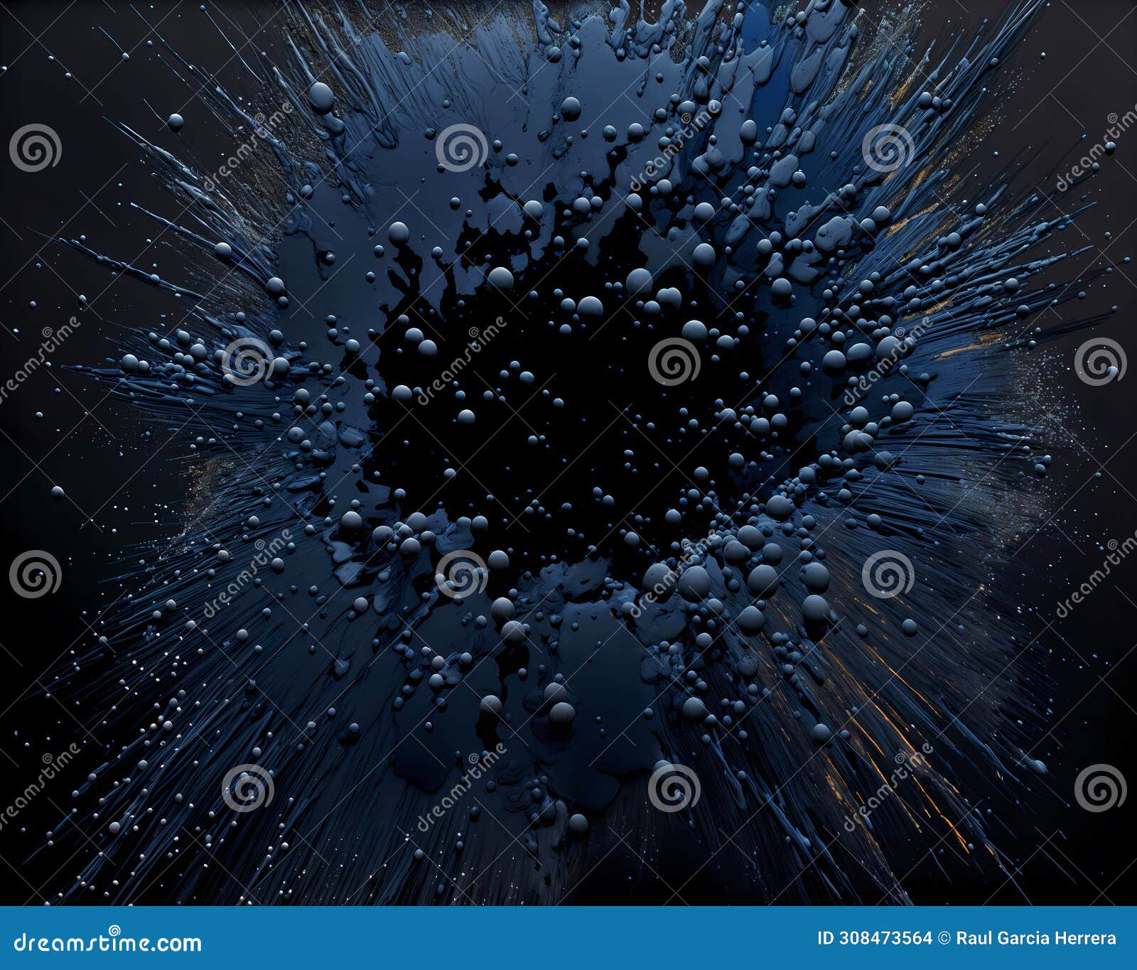Abstract Dynamic Dispersion Effect Background for Texture. Blue ...