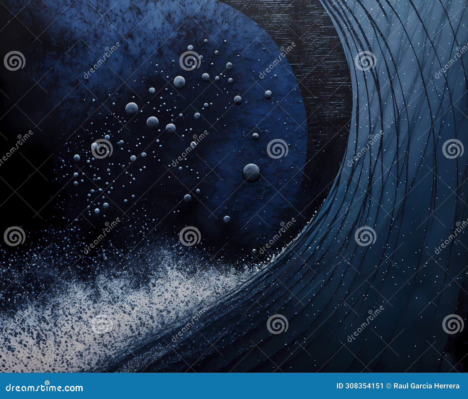 Abstract Dynamic Dispersion Effect Background for Texture. Blue ...