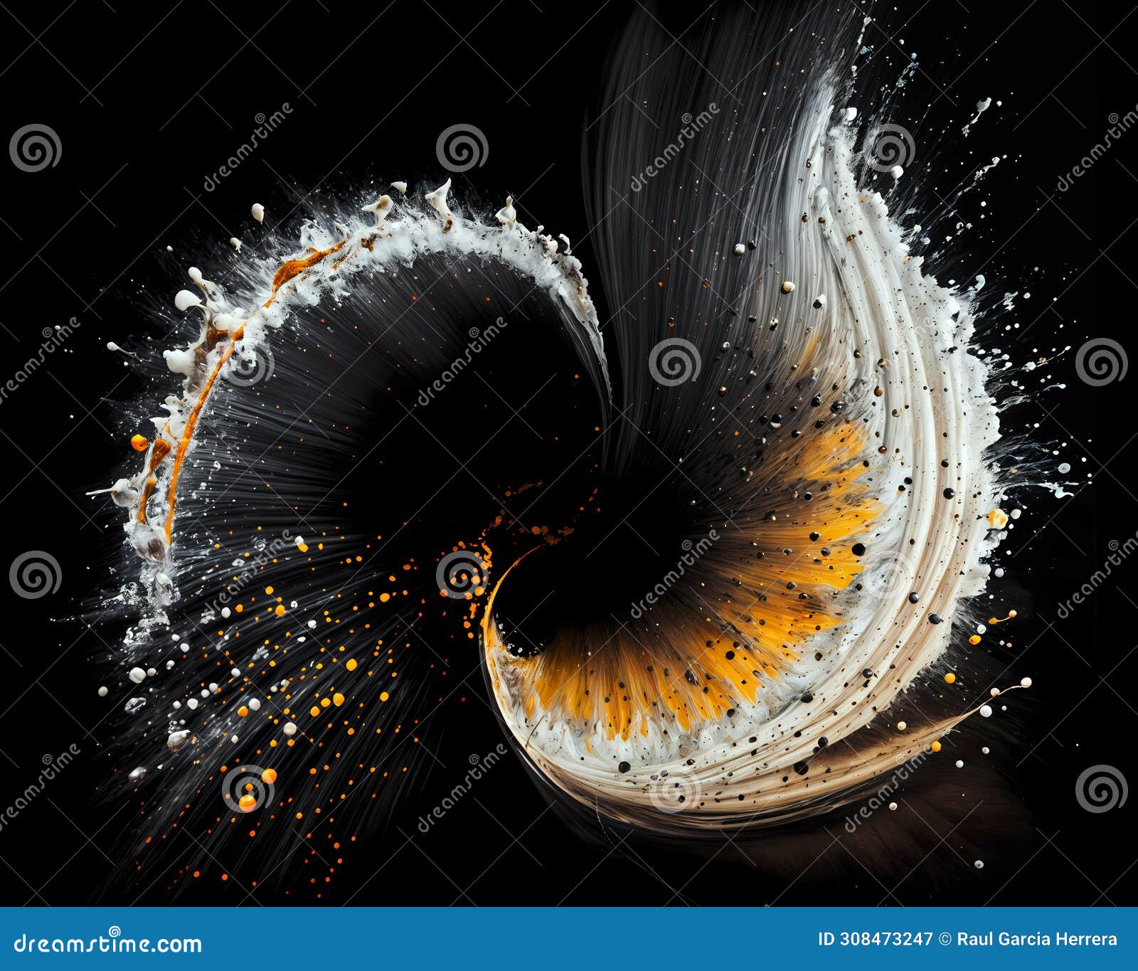 Abstract Dynamic Dispersion Effect Background for Texture. White and ...