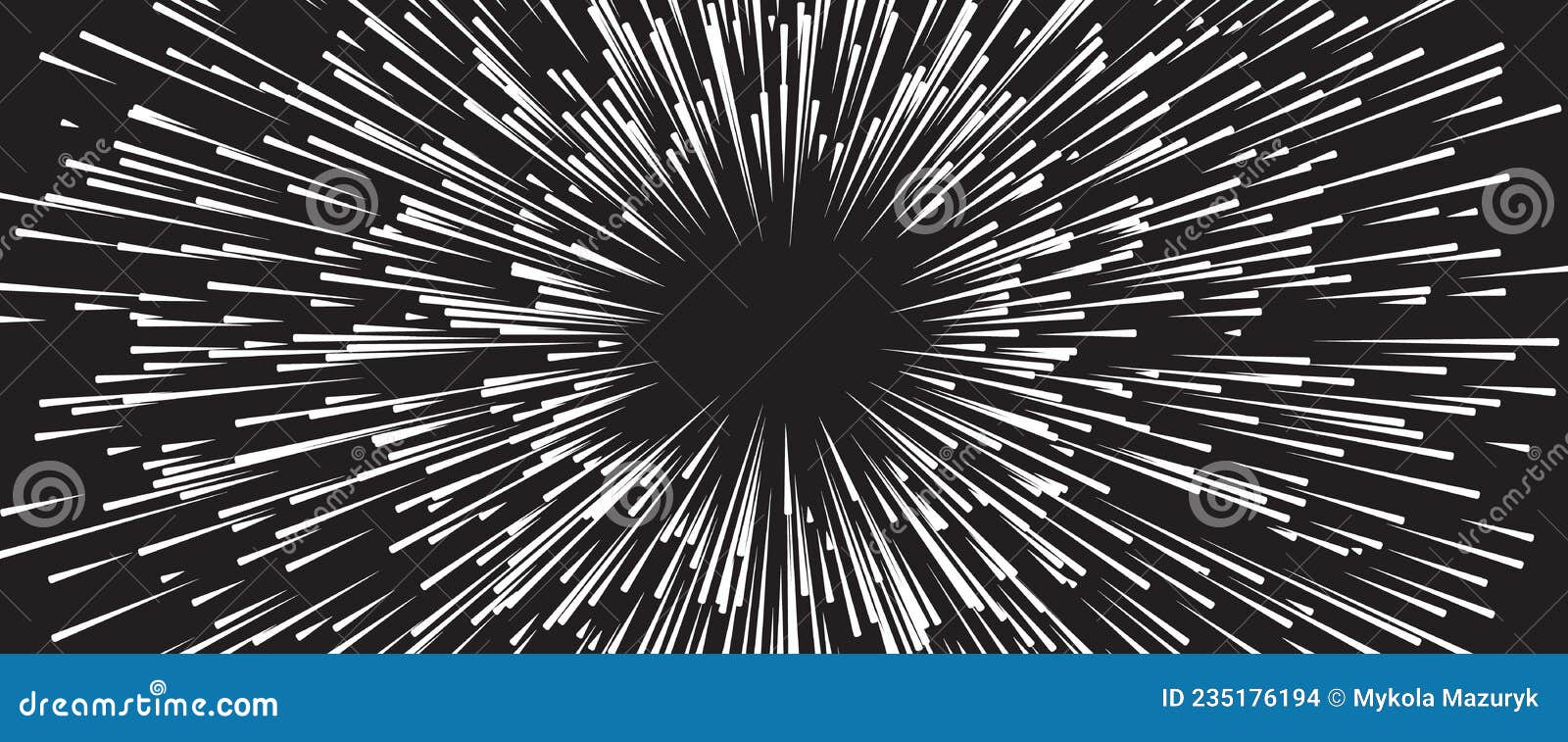 Abstract Dynamic Explosion Illustration with Lines. Speed Rays ...