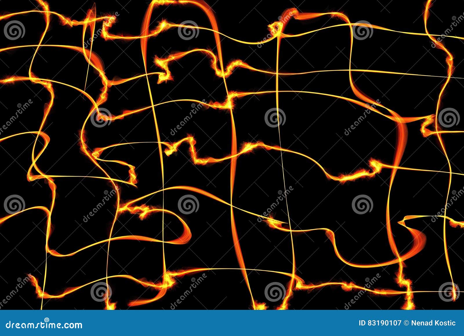 Abstract Dynamic Flame Lines Background Stock Illustration ...