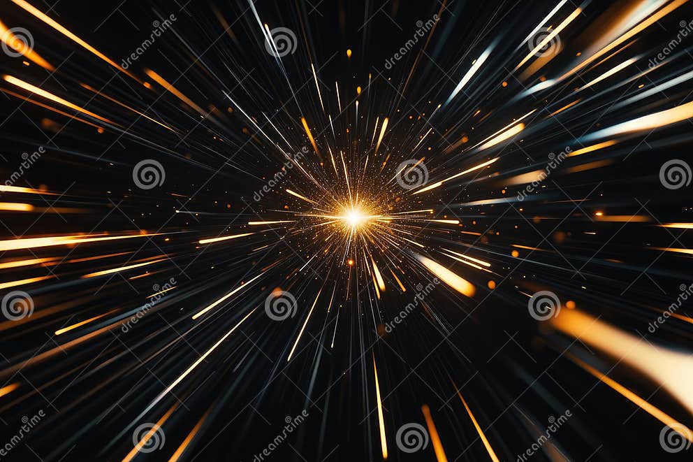 Abstract Dynamic Light Particles Burst Effect Stock Illustration ...