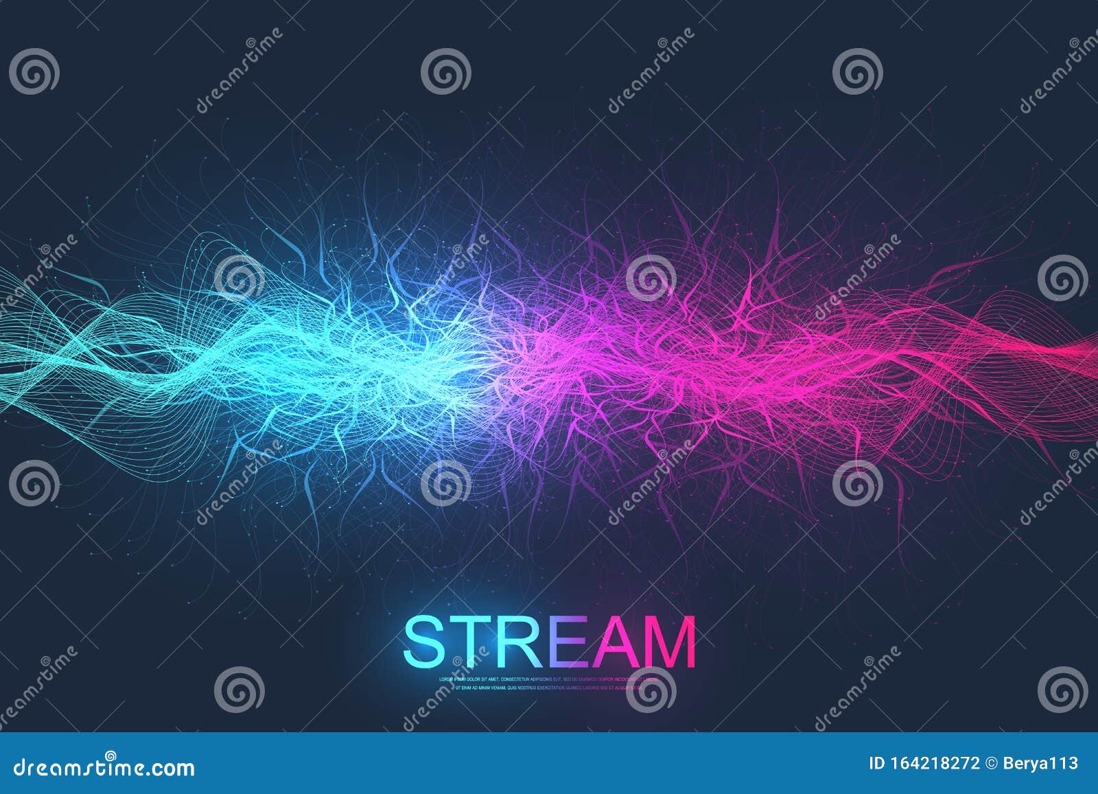 Abstract Dynamic Motion Lines and Dots Background with Colorful ...