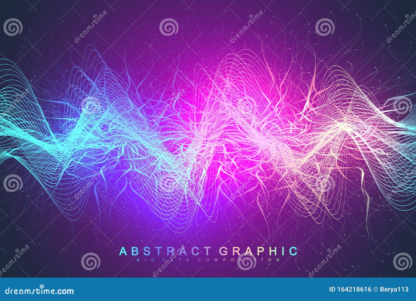 Abstract Dynamic Motion Lines and Dots Background with Colorful ...