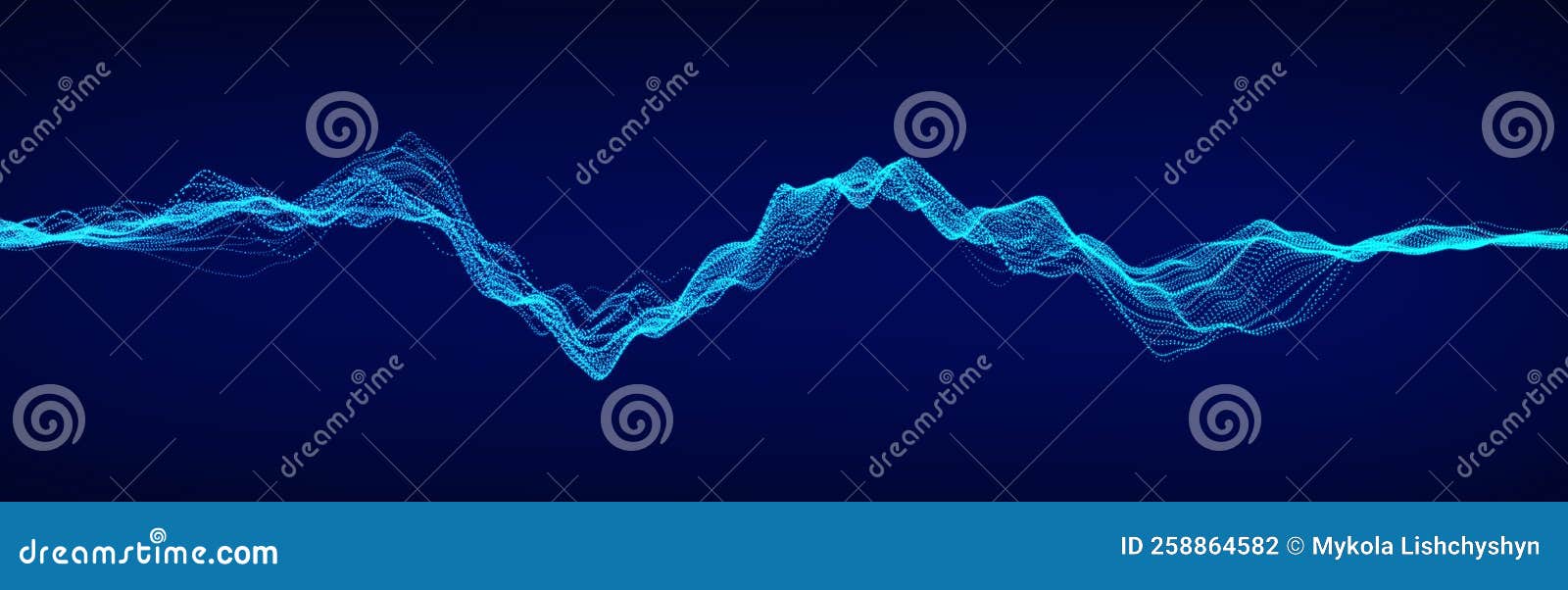 Abstract Dynamic Music Wave. Technology Background. Sound Equalizer ...