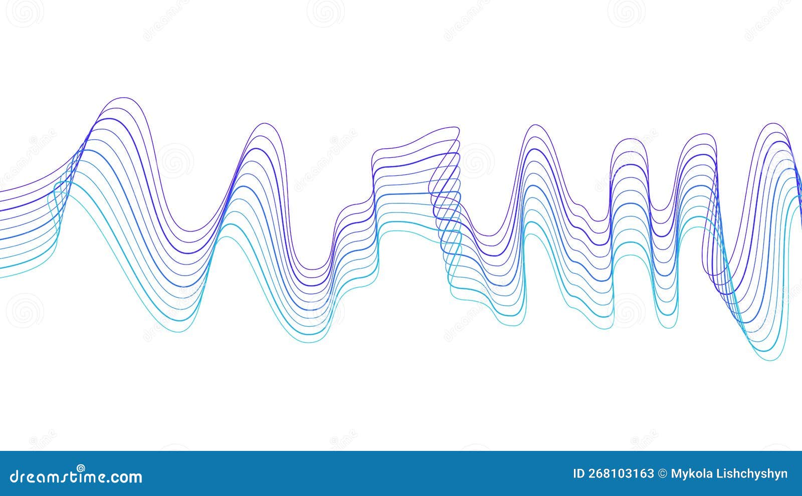 Abstract Dynamic Music Wave. Technology Background. Vector Sound Wave ...