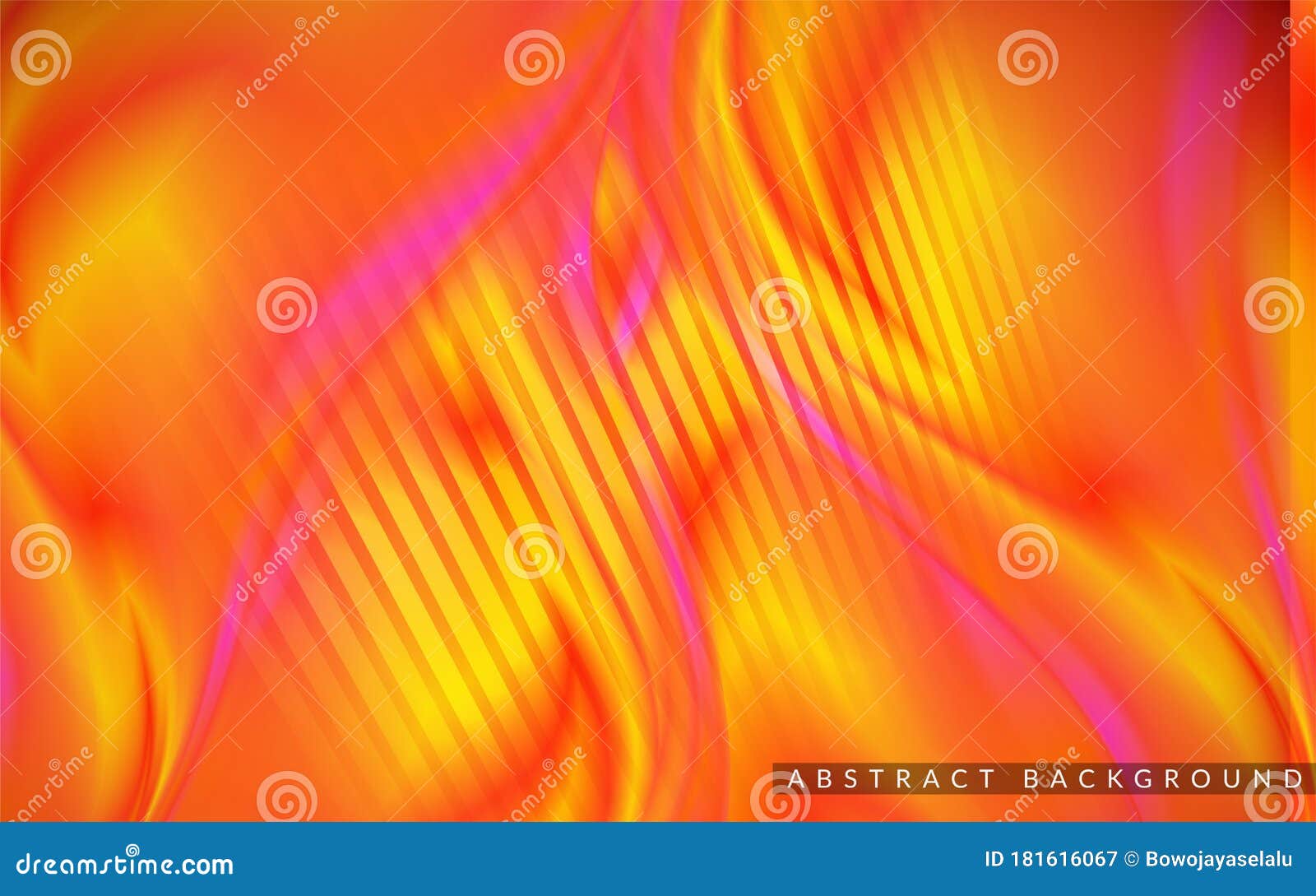 Abstract Dynamic Orange Colorful Background Design Stock Vector ...