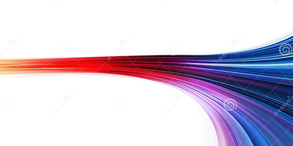 Abstract Dynamic Red and Blue Curved Lines White Background ...