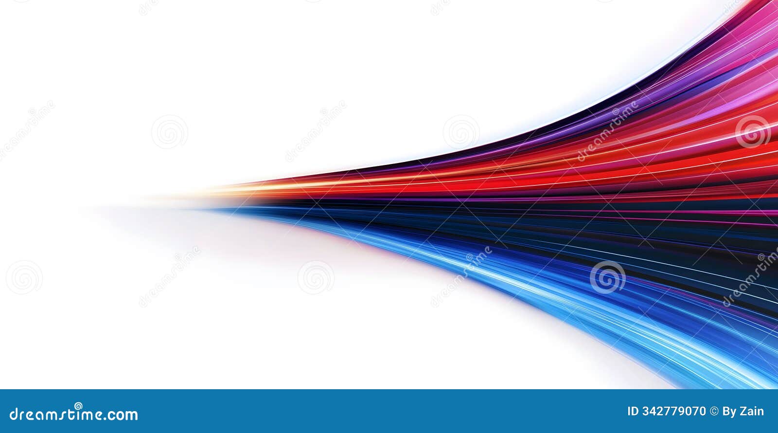 Abstract Dynamic Red and Blue Curved Lines White Background ...