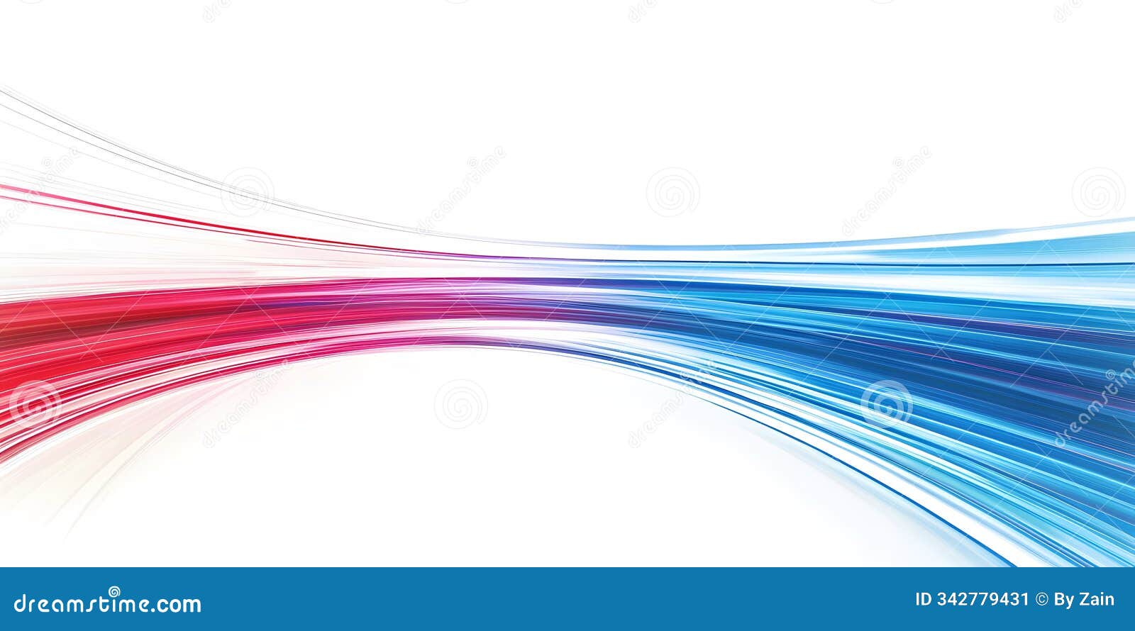 Abstract Dynamic Red and Blue Curved Lines on White Background ...