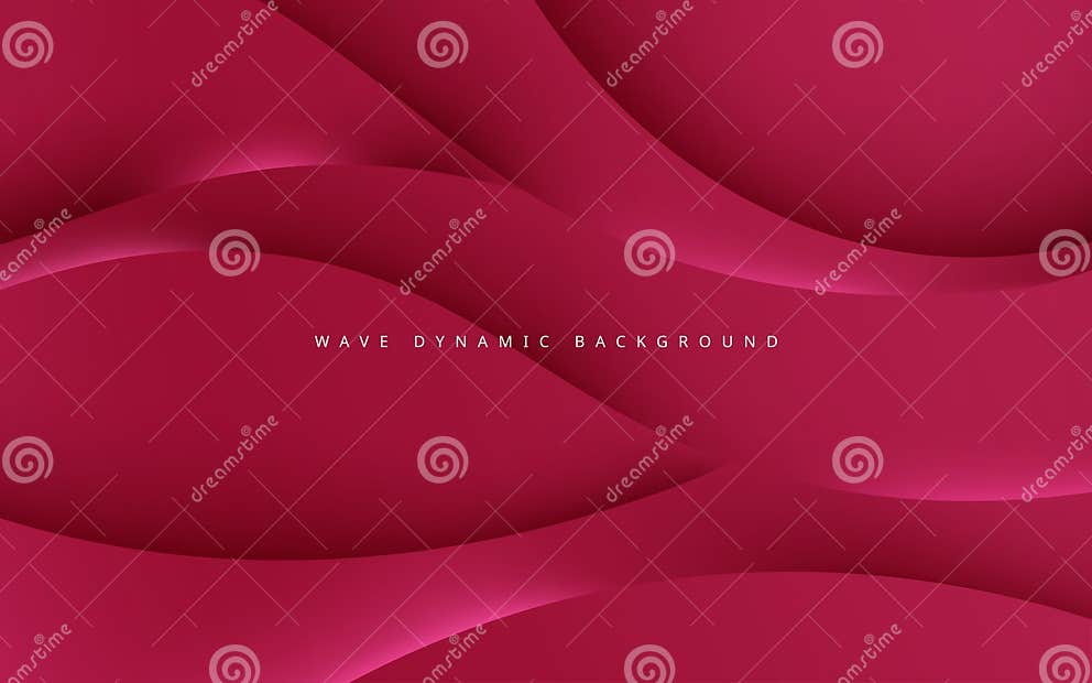Abstract Dynamic Red Color Wavy Dimesion Layers Background. Stock ...