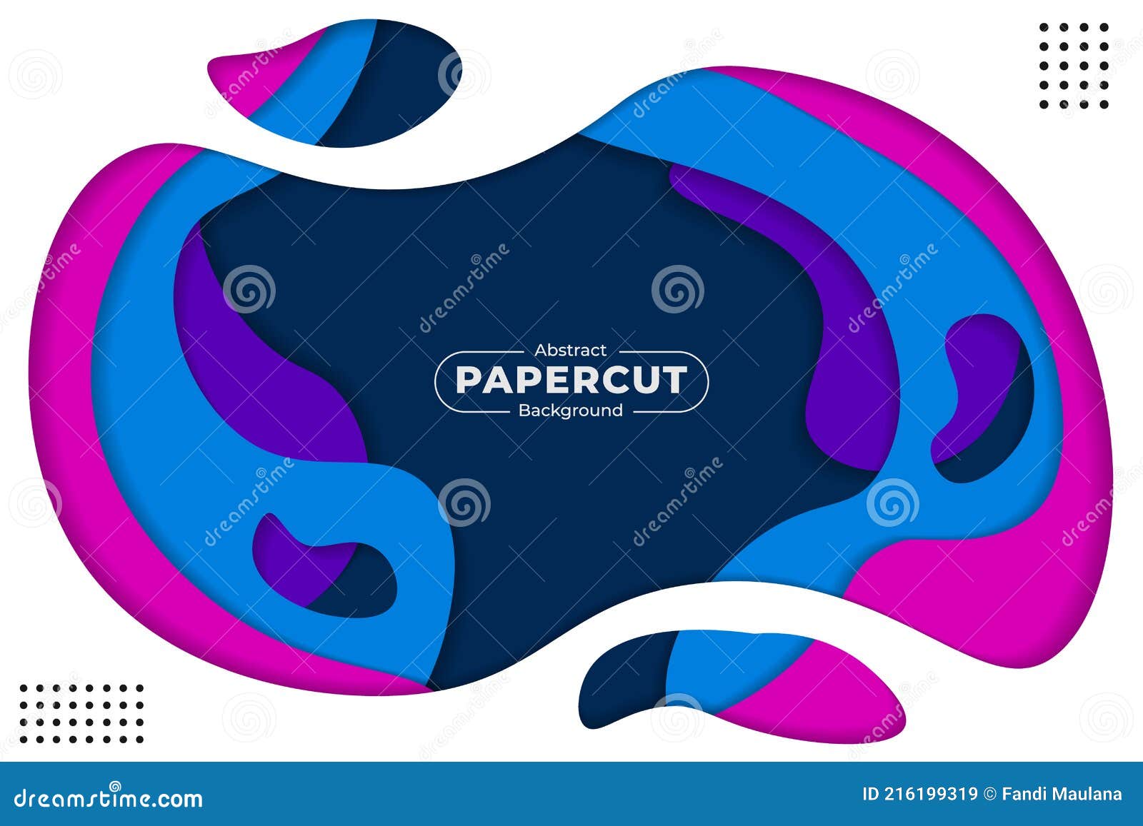 Abstract Dynamic Shape Overlapped Paper Cut Effect Colorful Background ...