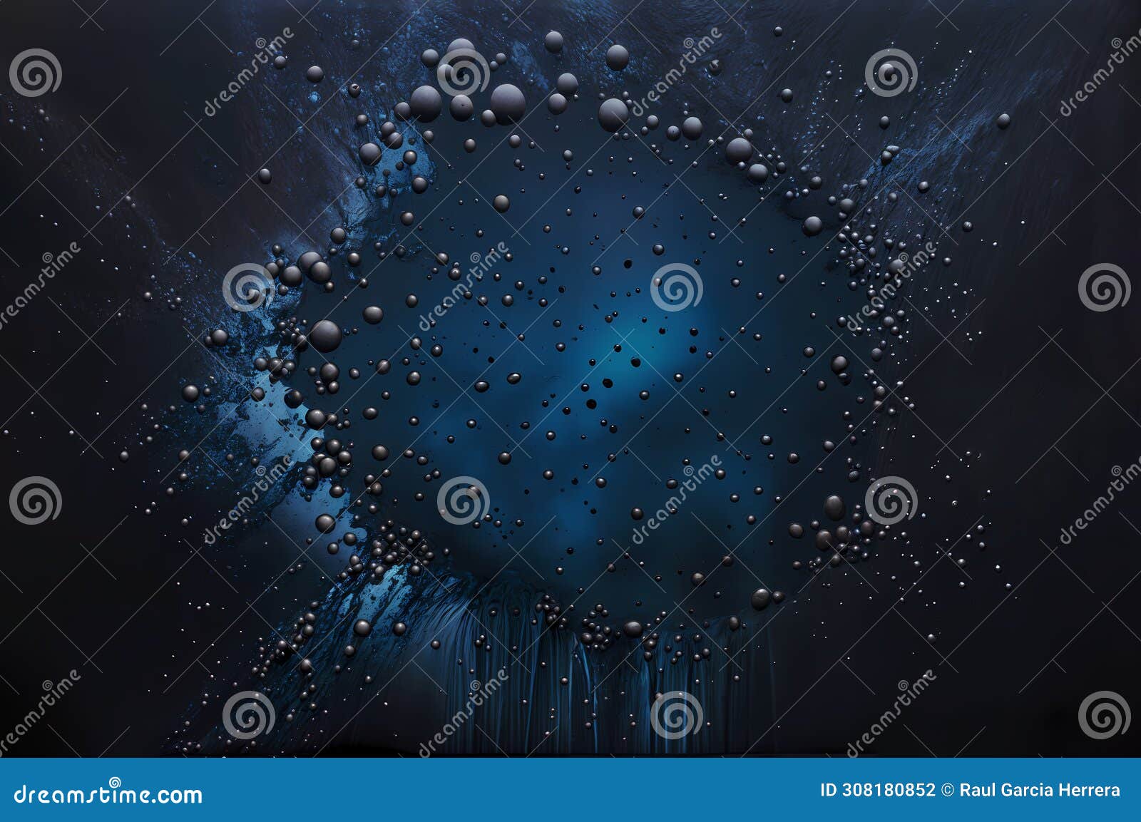Abstract Dynamic Splashing Particles Background Texture. Blue Science ...