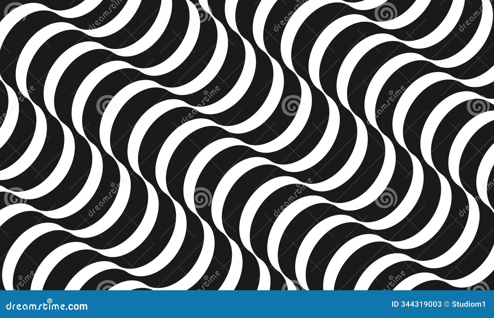 Abstract Dynamic Template with Wavy Curved Ribbons. Modern Cover Design ...
