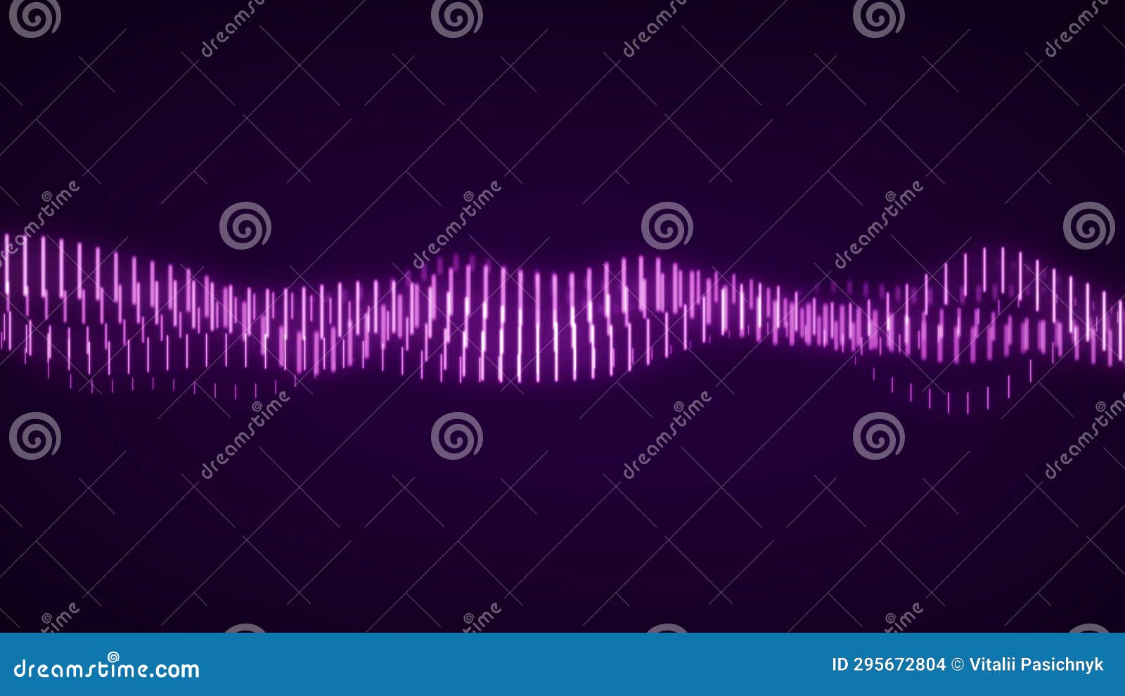 Abstract Dynamic Wave Music Flow of Vertical Purple Glow Lines. Big ...