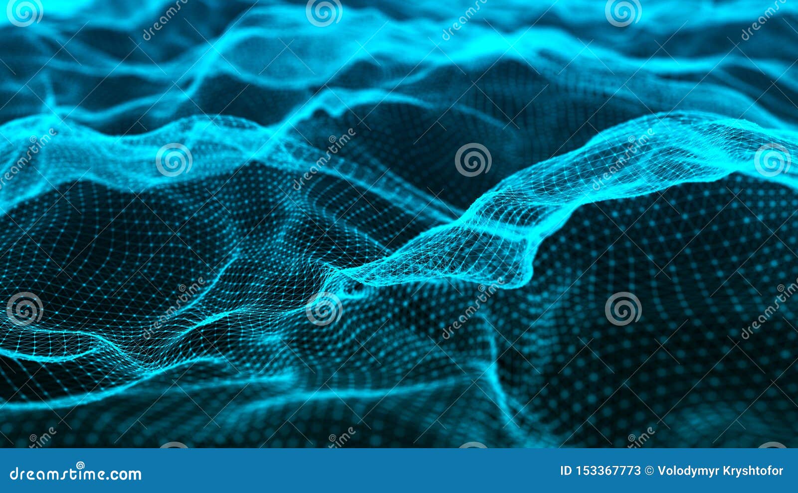 Abstract Dynamic Wave of Points and Lines. Big Data. Network of ...