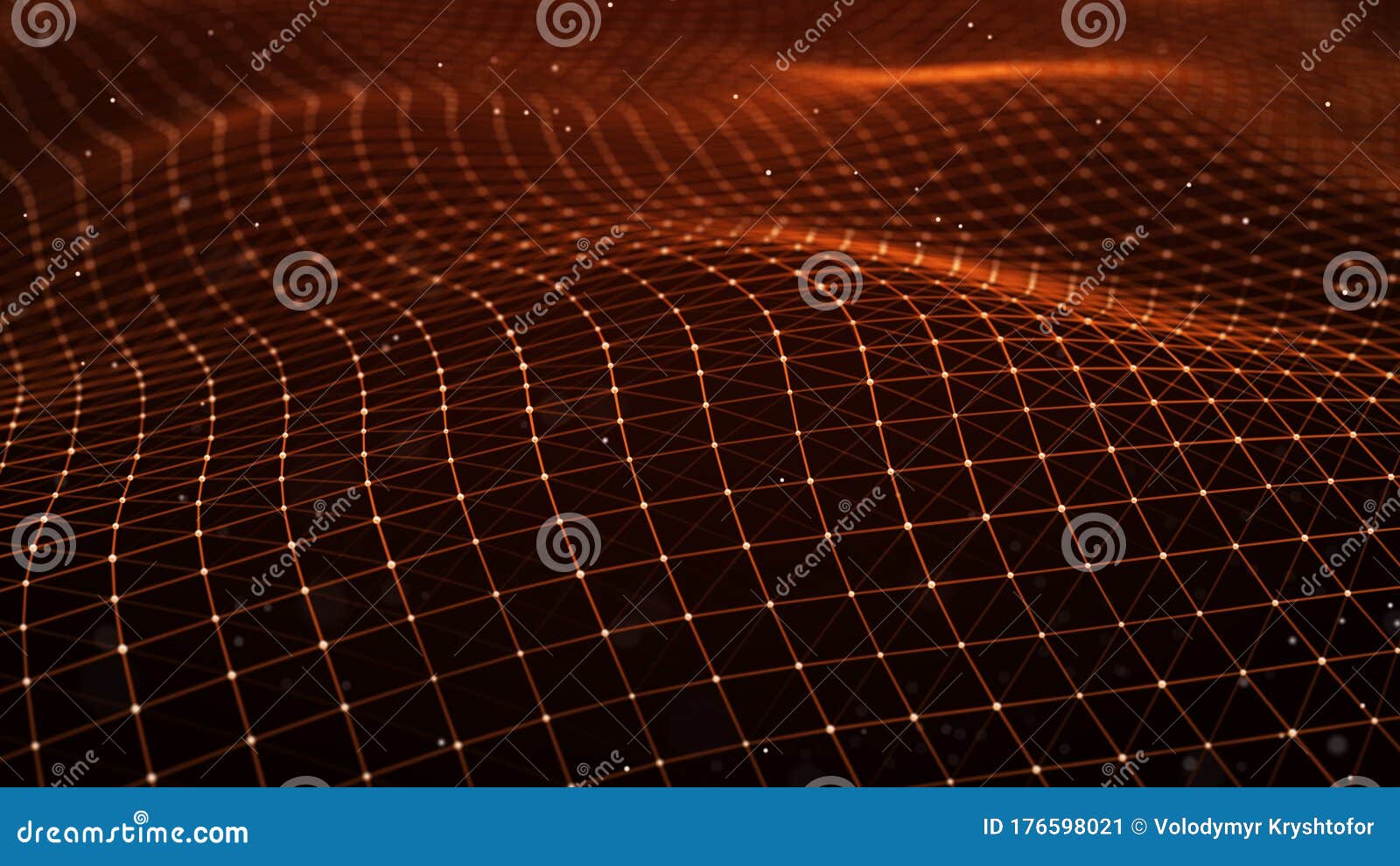 Abstract Dynamic Wave of Points and Lines. Big Data. Network of ...