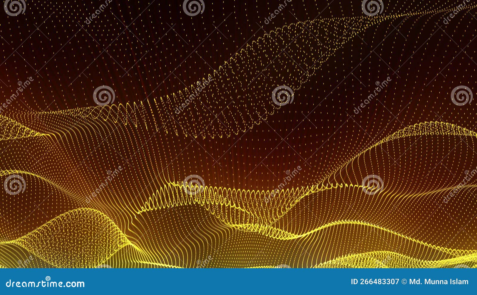 Abstract Dynamic Wave of Points and Lines. Hexagon Stock Illustration - Illustration of space ...