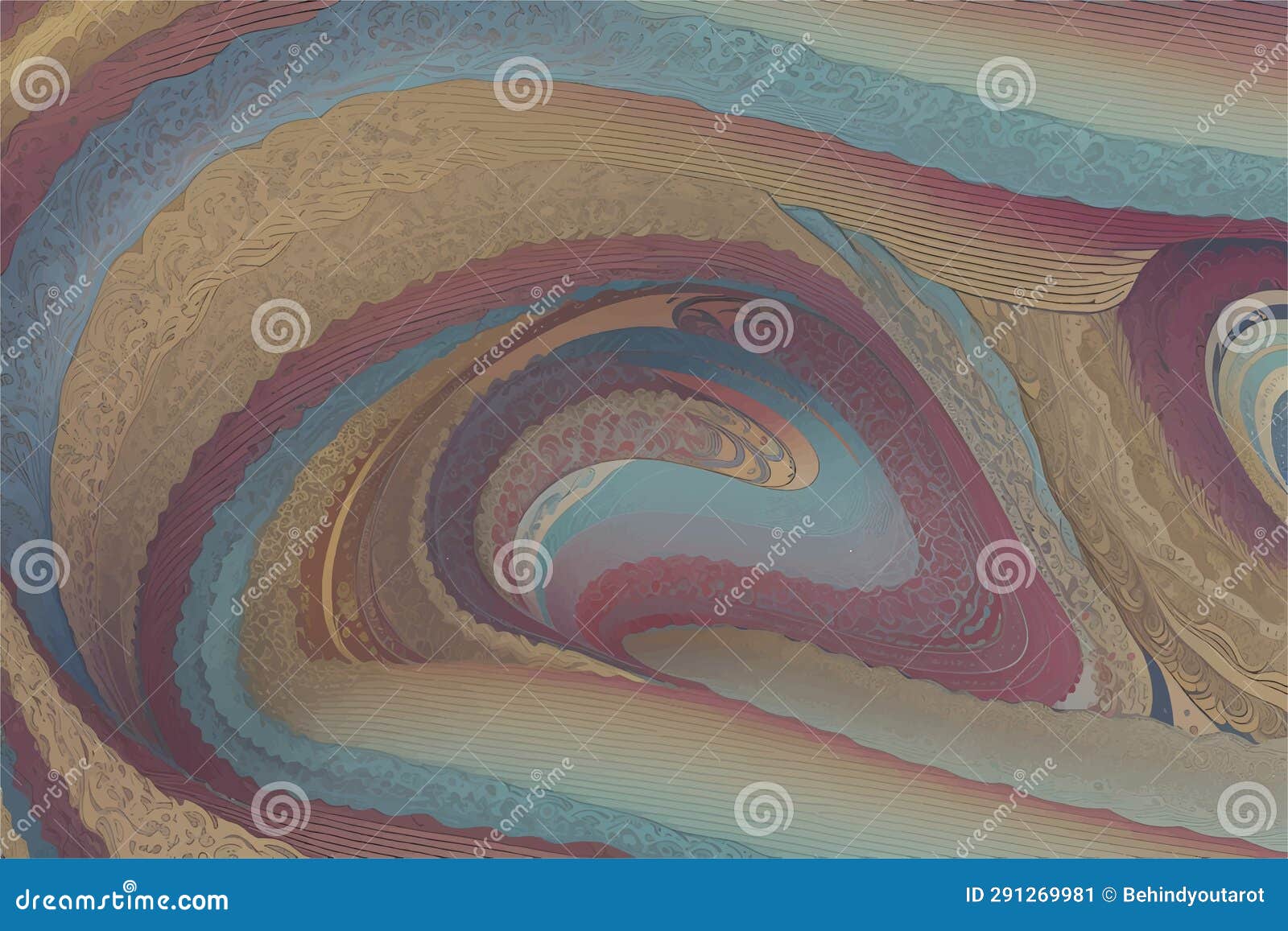 Abstract Dynamic Wireframe Tunnel, Marble Texture Stock Illustration ...