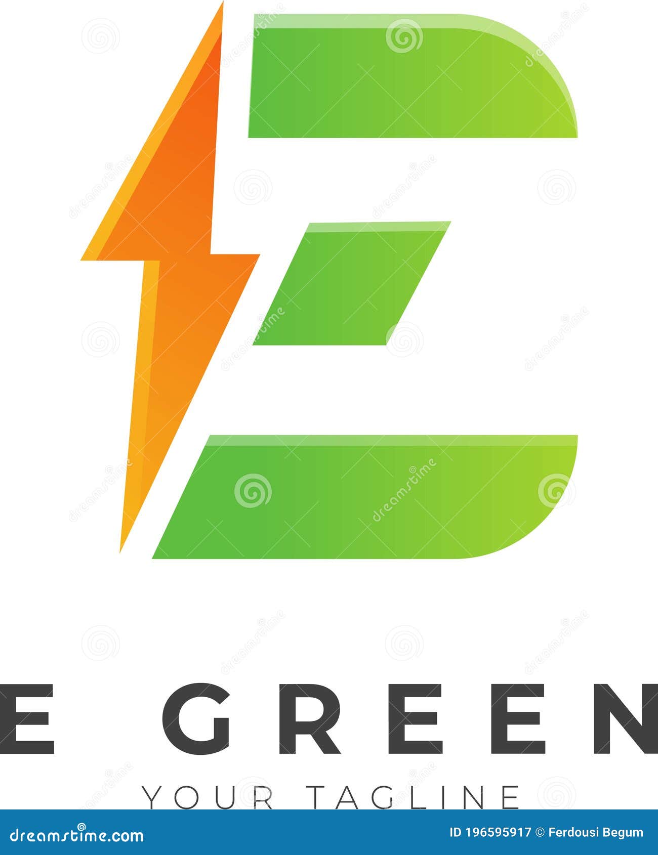 Abstract E Letter Electric Sign Logo Design Stock Vector - Illustration ...