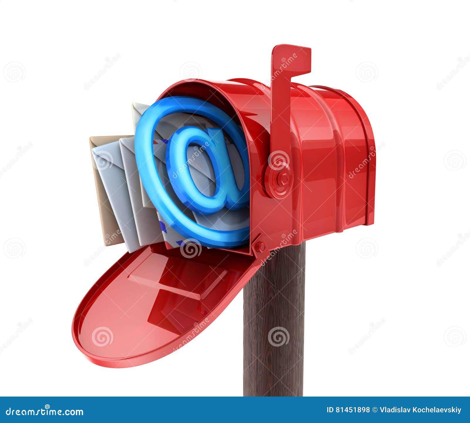 Abstract E-mail Red Mailbox Stock Illustration - Illustration of ...