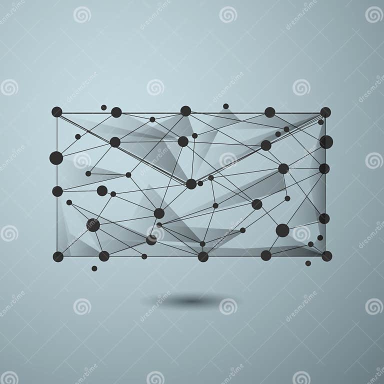 Abstract E-mail Symbol in the Form of a Starry Sky or Space, Consisting ...