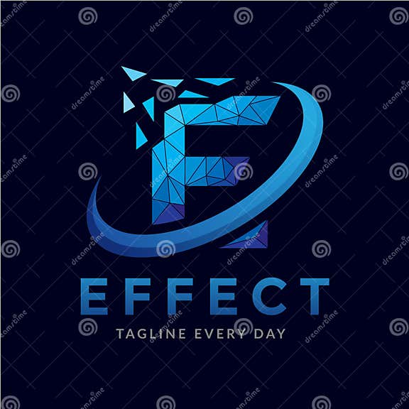 Abstract E Tech Logo Design Stock Illustration - Illustration of tech ...