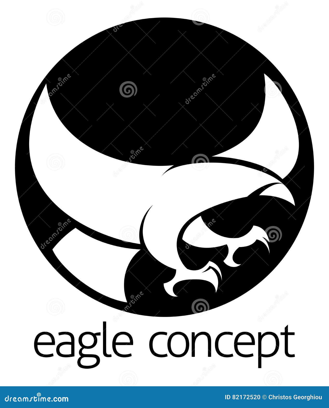 Abstract Eagle Circle Concept Stock Vector - Illustration of design ...