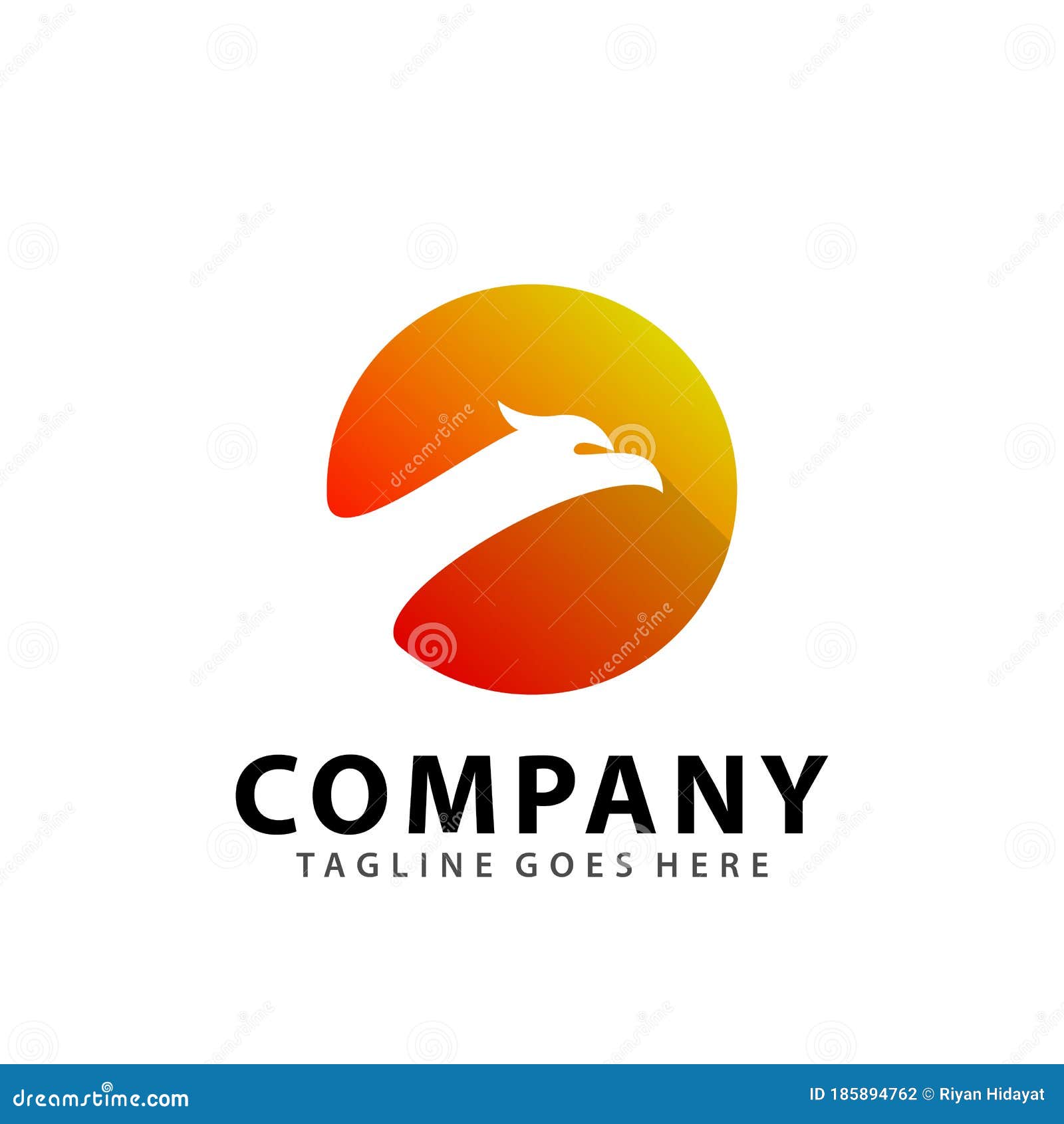 Abstract Eagle Circle Head Icon Logo Design Vector Illustration ...