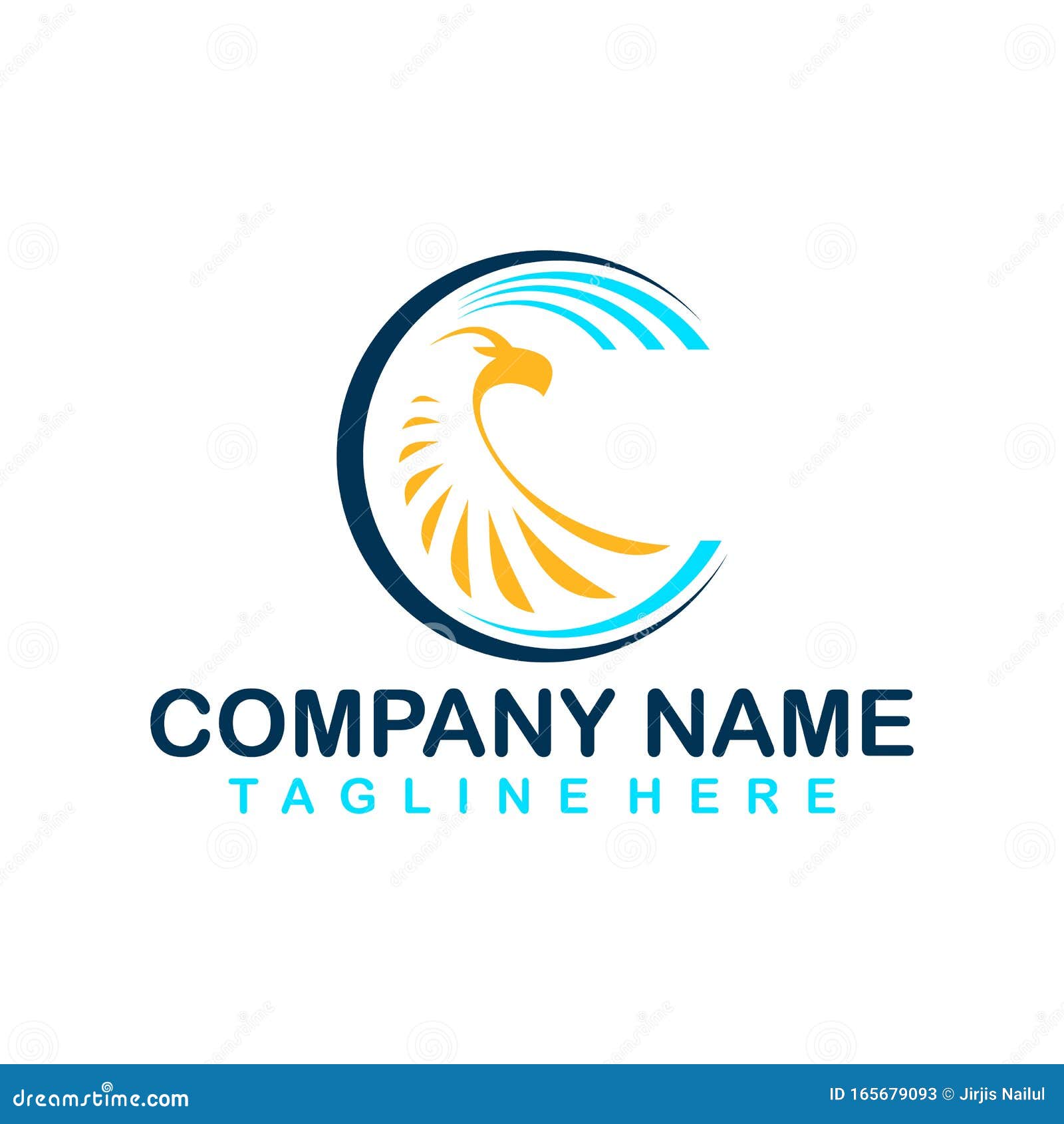 Abstract Eagle Fly Logo, Negative Space Head Eagle Fly Logo Stock ...