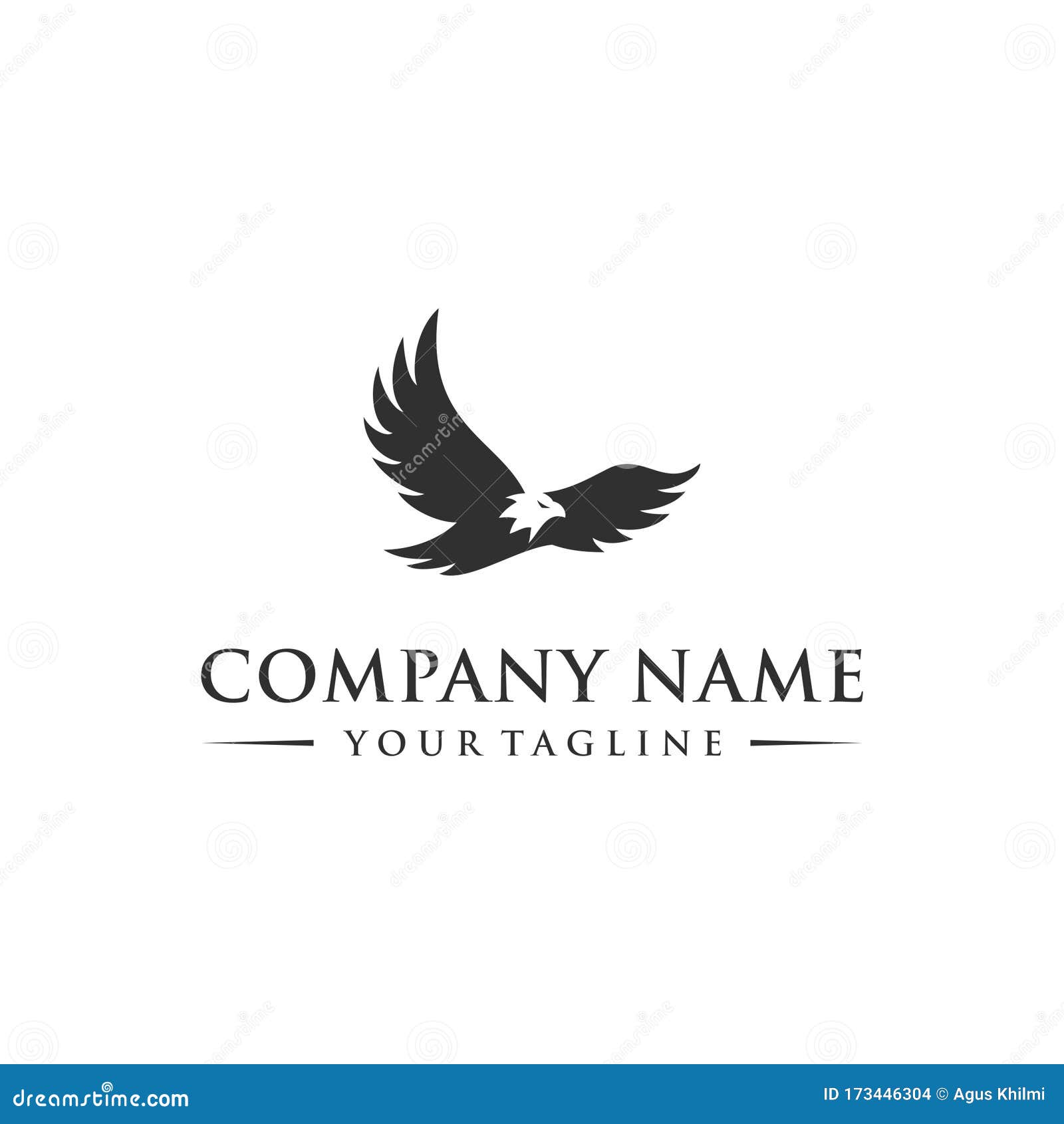 Abstract Eagle Flying Logo Template Stock Illustration - Illustration ...