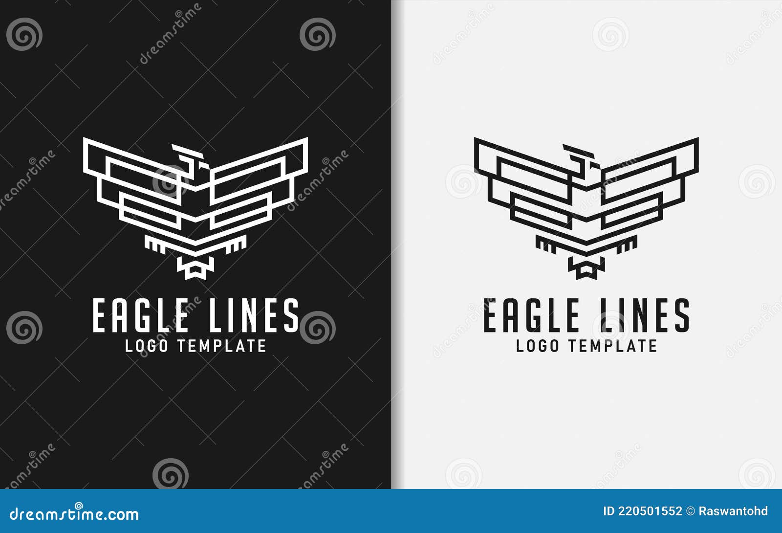 Abstract Eagle with Geometric Lines Concept Logo Design. Vector Logo Illustration Stock Vector ...