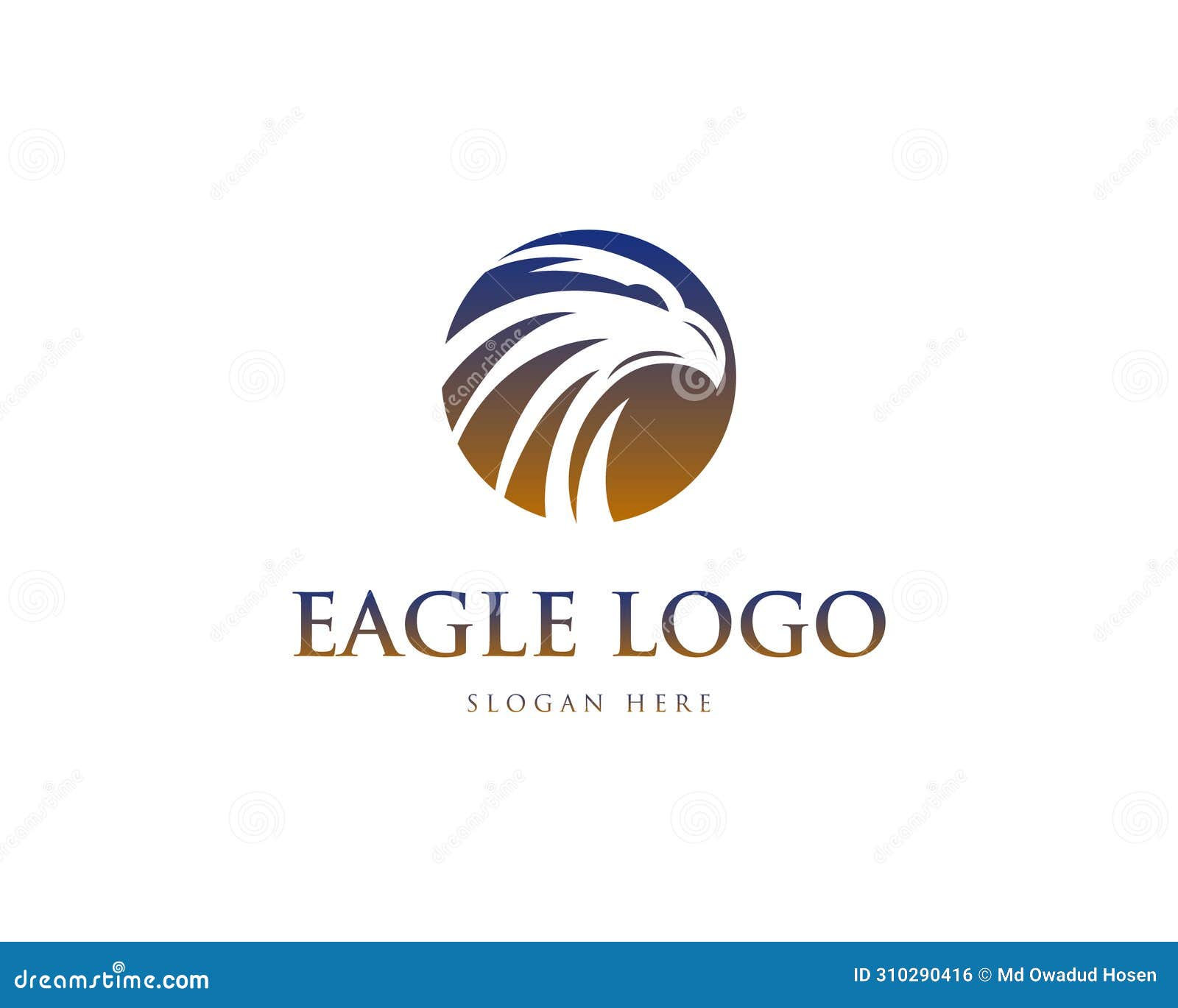 Abstract Eagle or Hawk Head Mascot Logo Design. Stock Vector ...