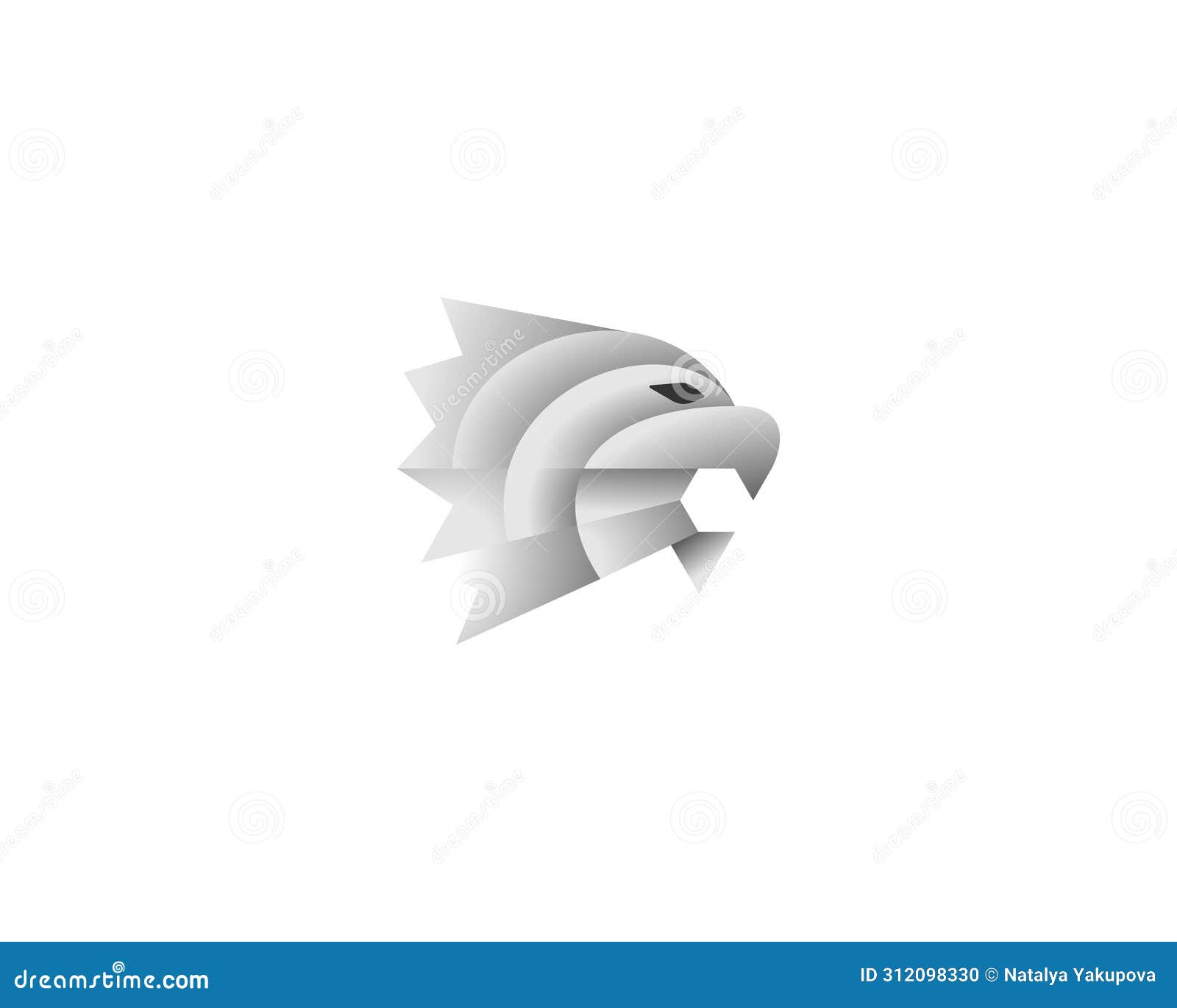 Abstract Eagle Head Gradient Logo. Creative Bird Falcon Hawk Sign Stock ...