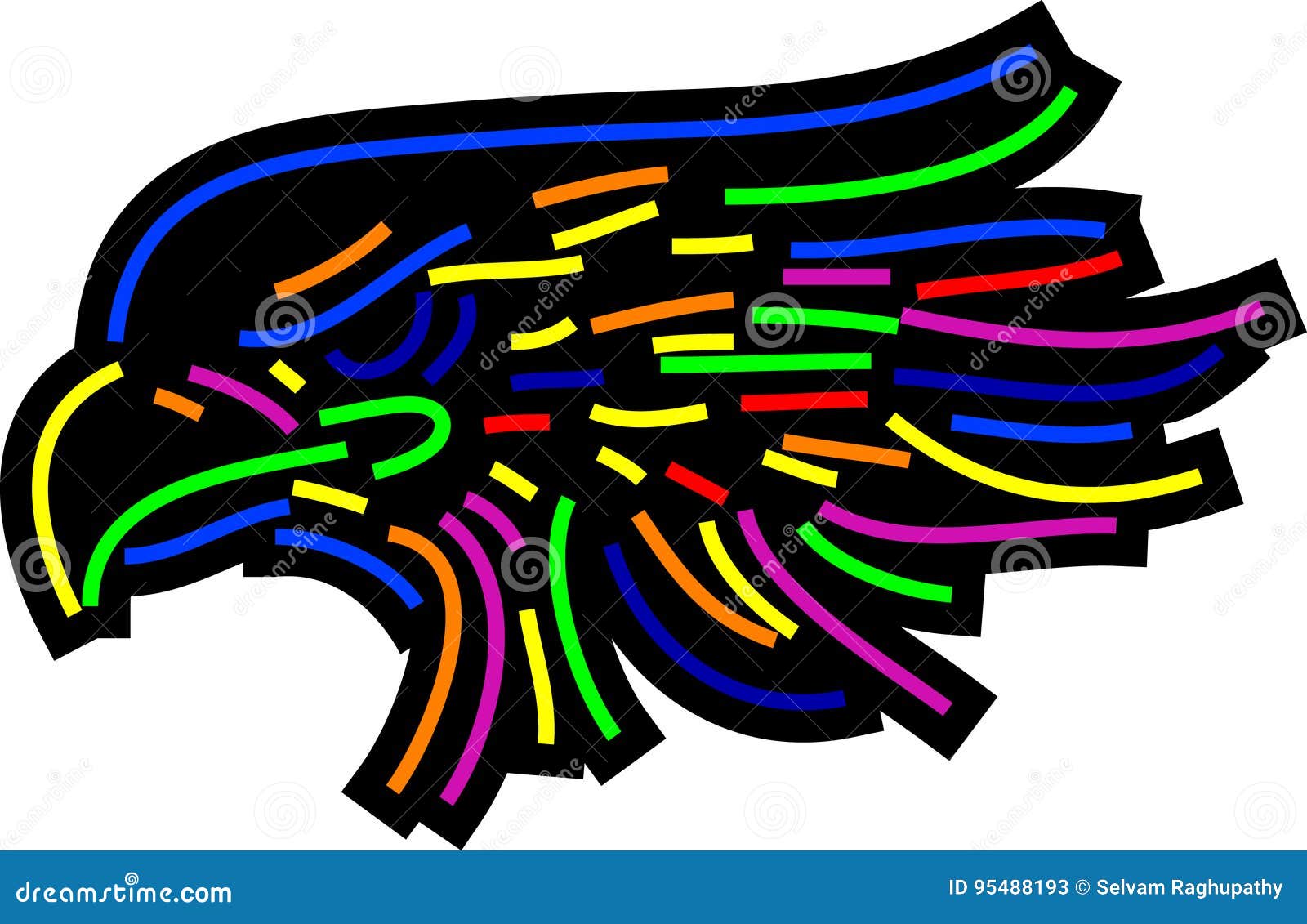 Abstract eagle head stock vector. Illustration of black - 95488193