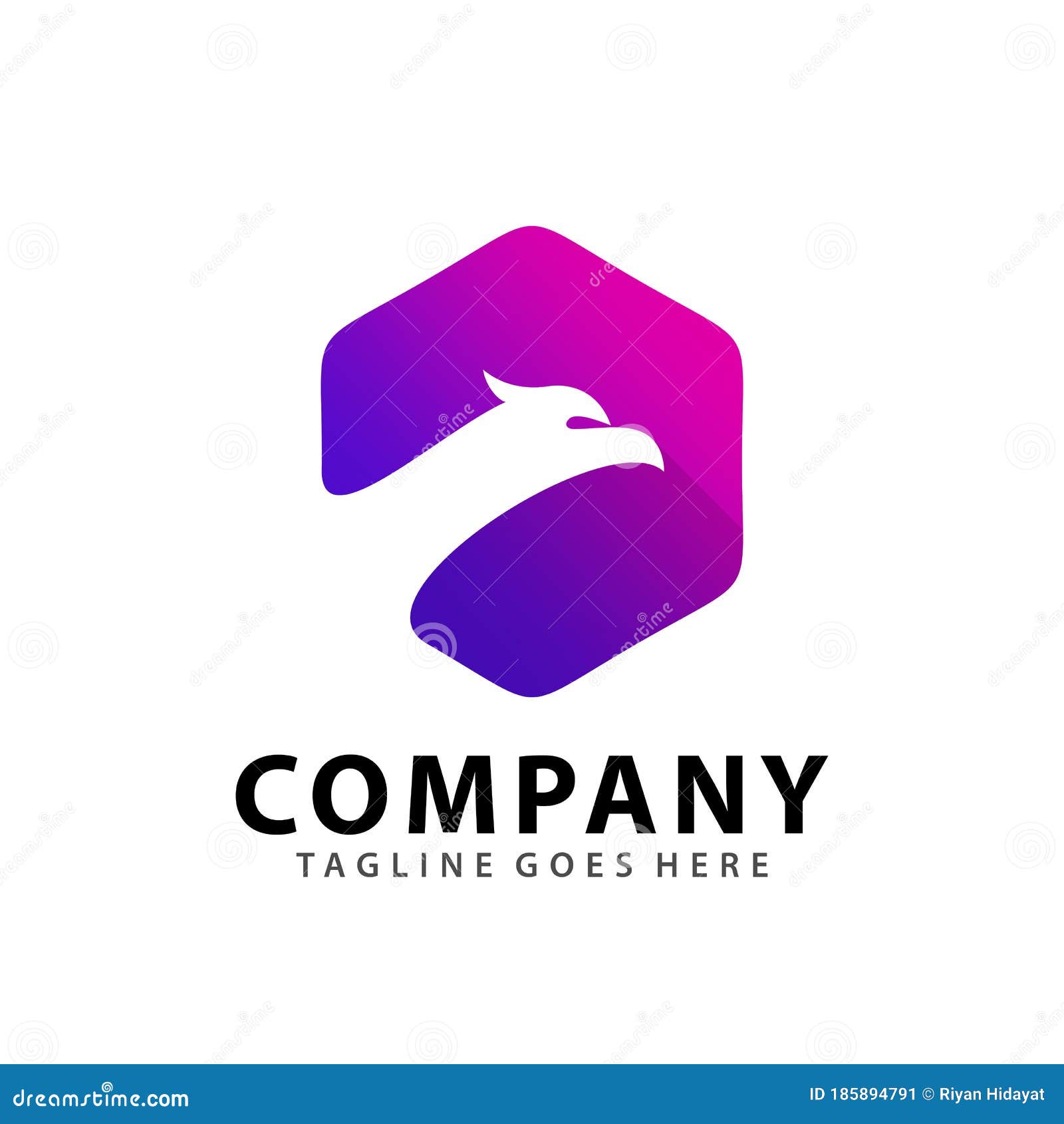 Abstract Eagle Hexagon Head Icon Logo Design Vector Illustration Template Stock Vector ...