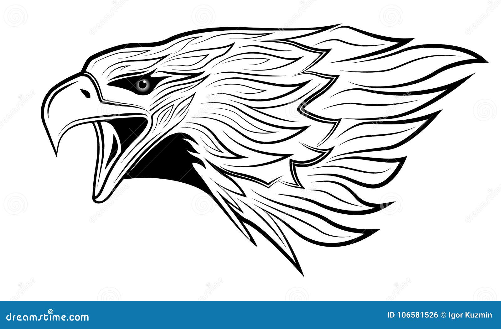 Abstract eagle, tattoo stock vector. Illustration of eagle - 106581526