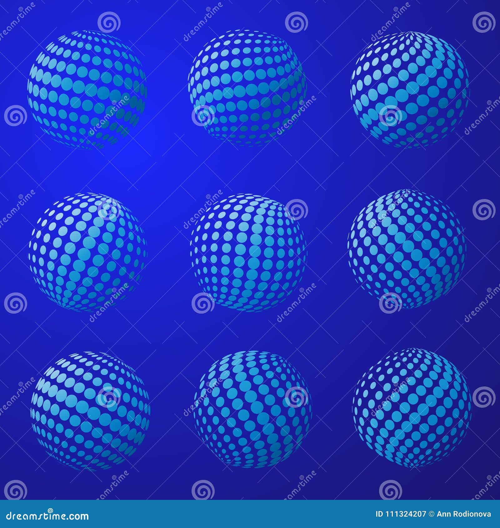 Dotted 3d Sphere. Spherical Forms, Distorted And Melted Spheres With ...