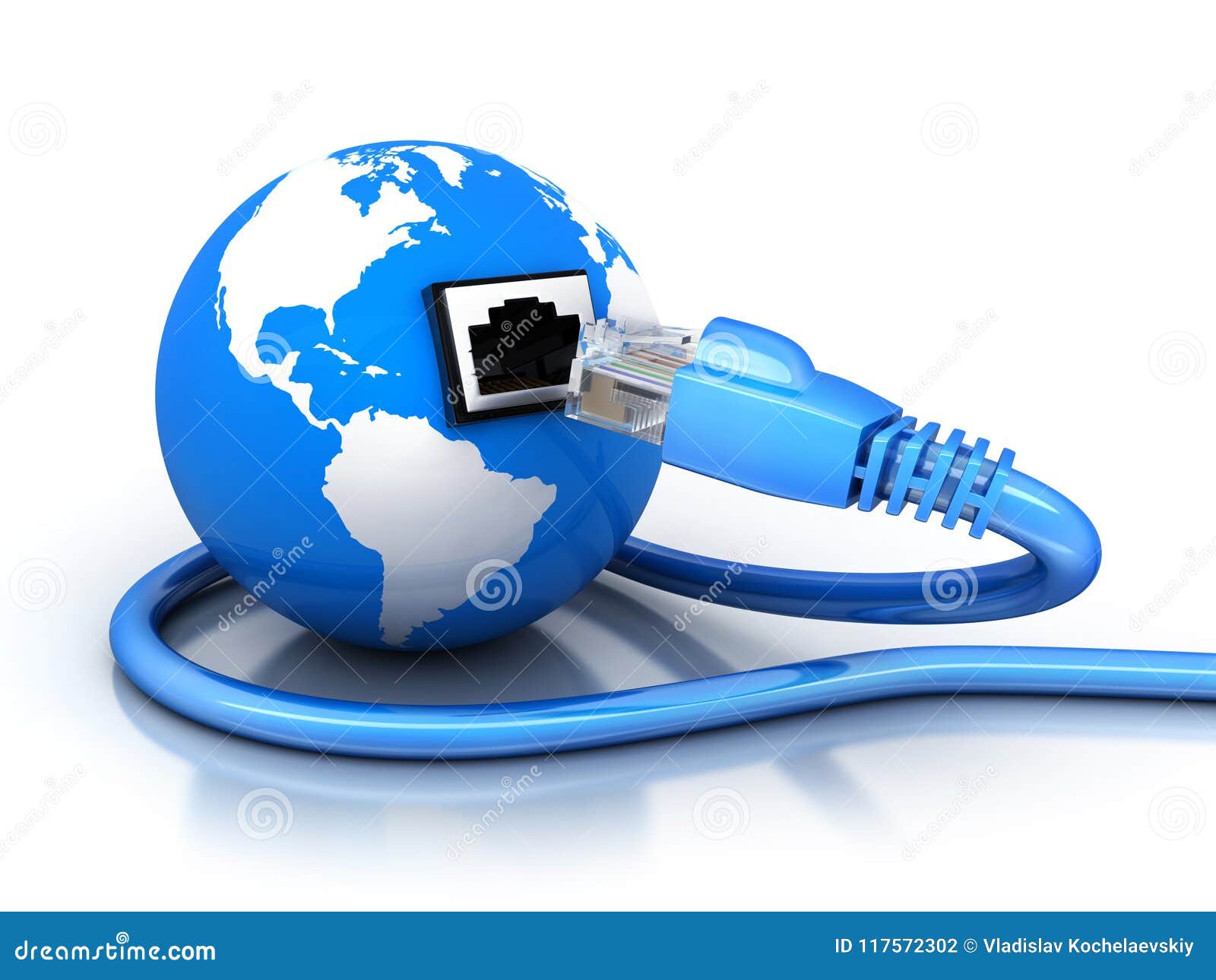Abstract Earth Internet and Cable Connect Stock Illustration ...