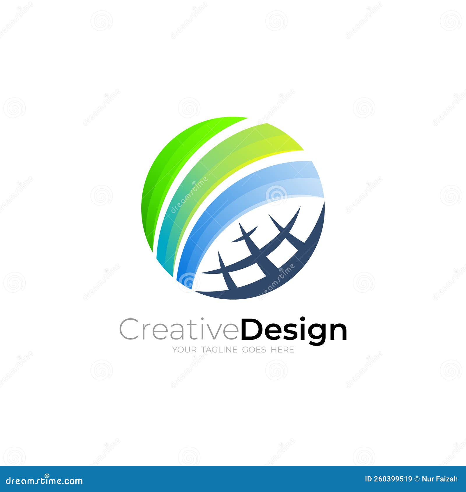 Abstract Earth Logo with 3d Colorful Design, Globe Logos Stock Vector ...
