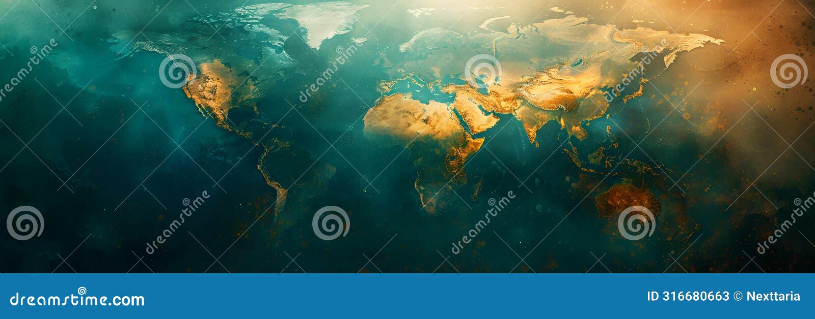 Abstract Earth Map on Canvas Stock Illustration - Illustration of ...
