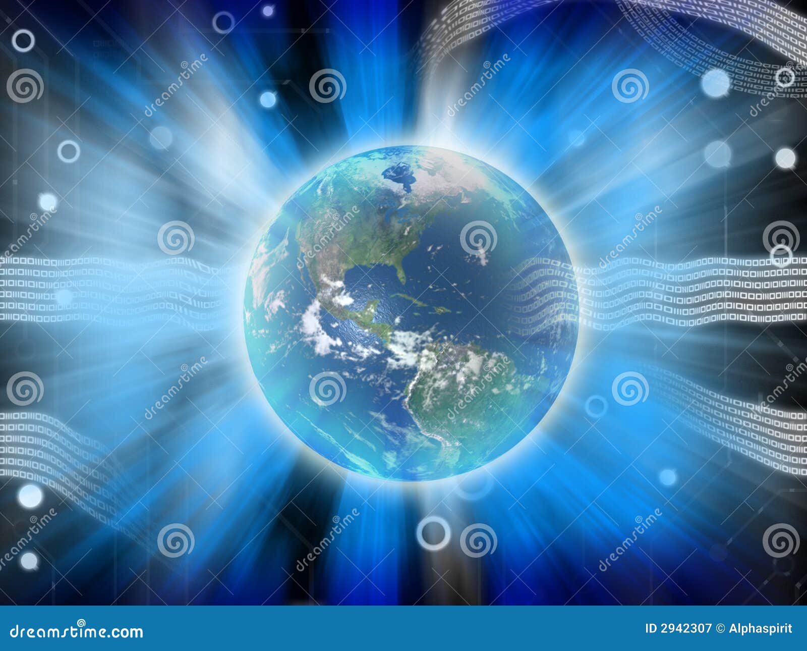 Abstract Earth Flying Through Space, Dissolving, Melting And Warping ...