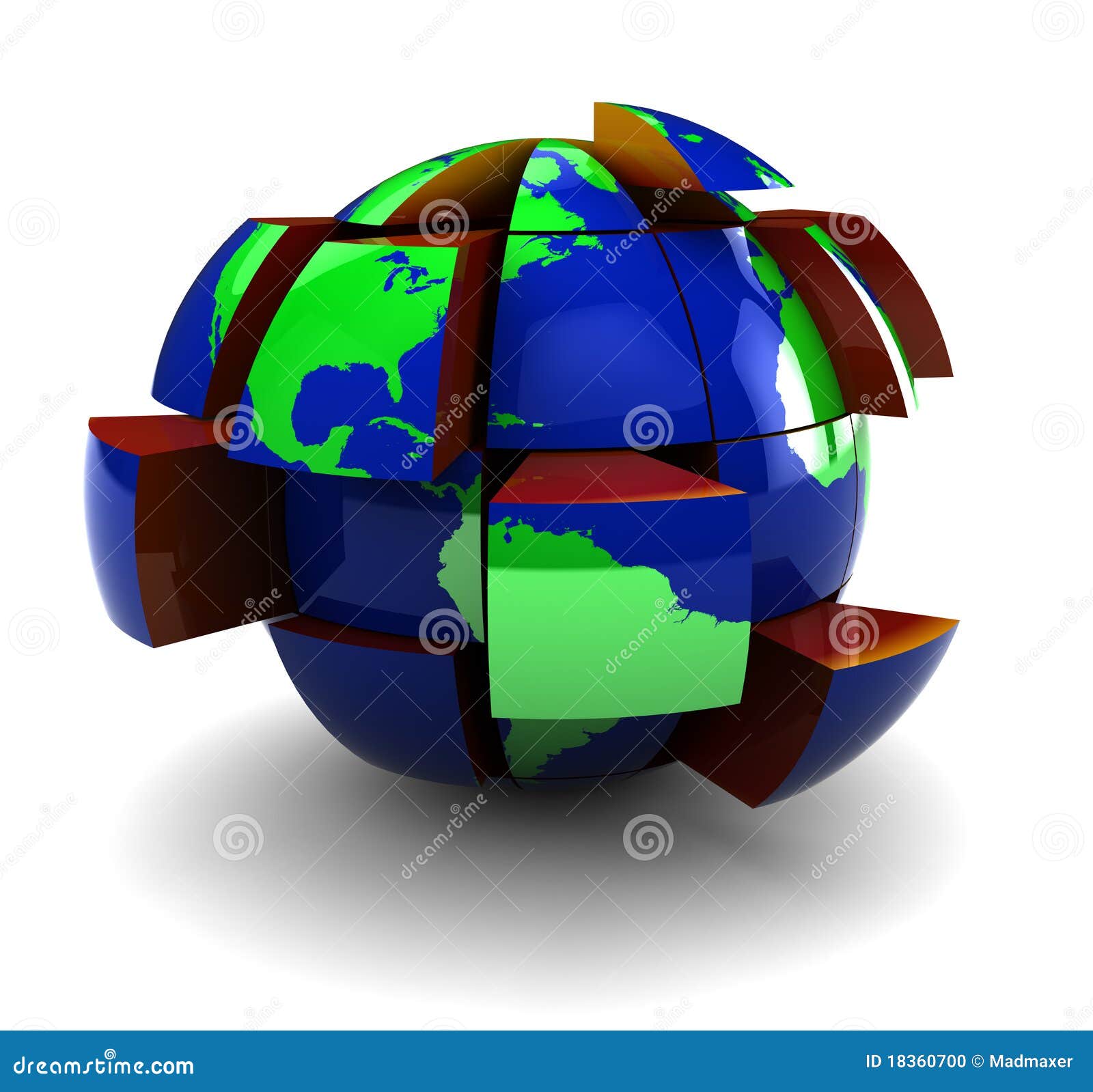 Abstract earth puzzle stock illustration. Illustration of globe - 18360700