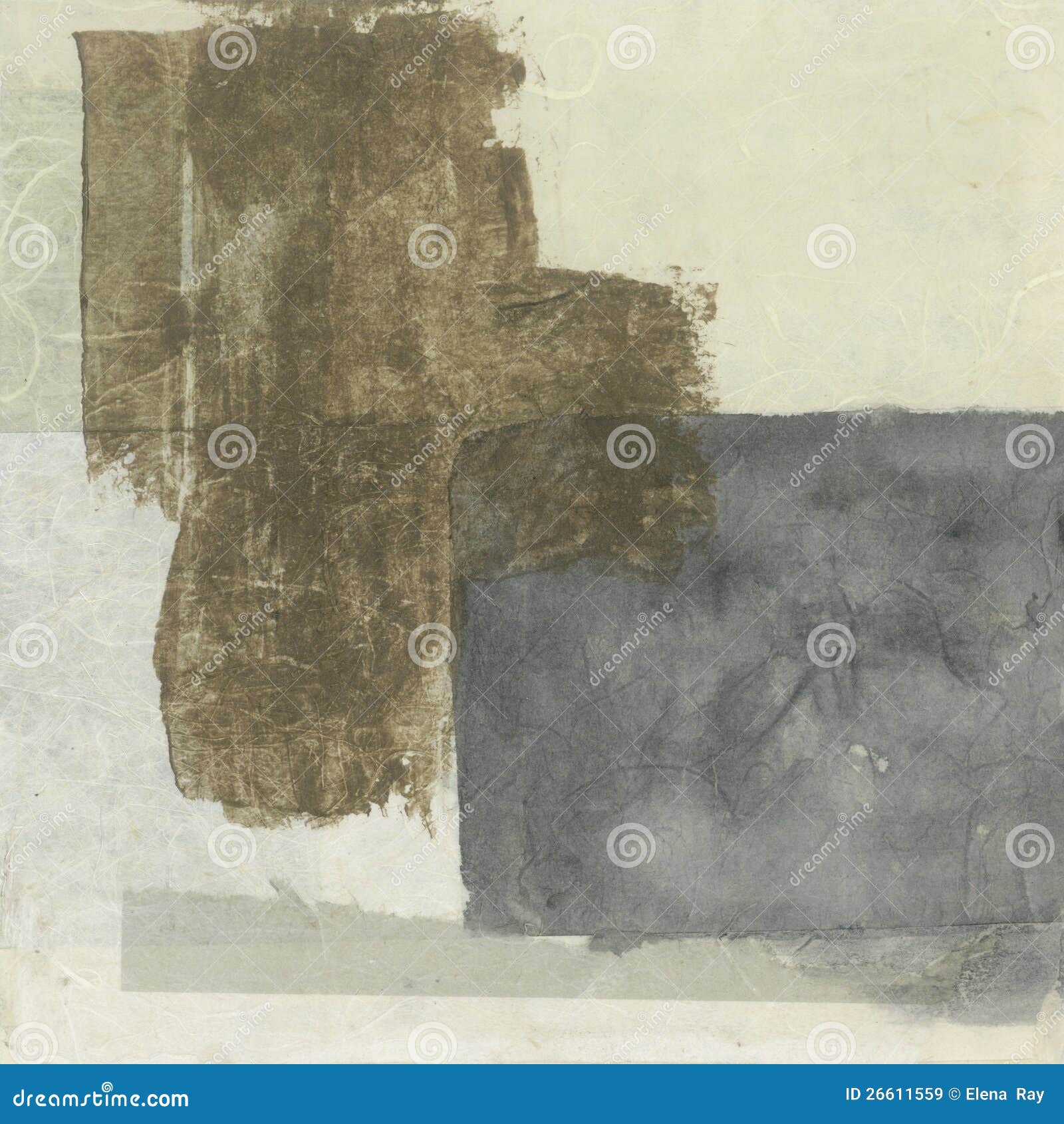 Abstract Earth Tones Painting Collage Stock Image - Image of design ...