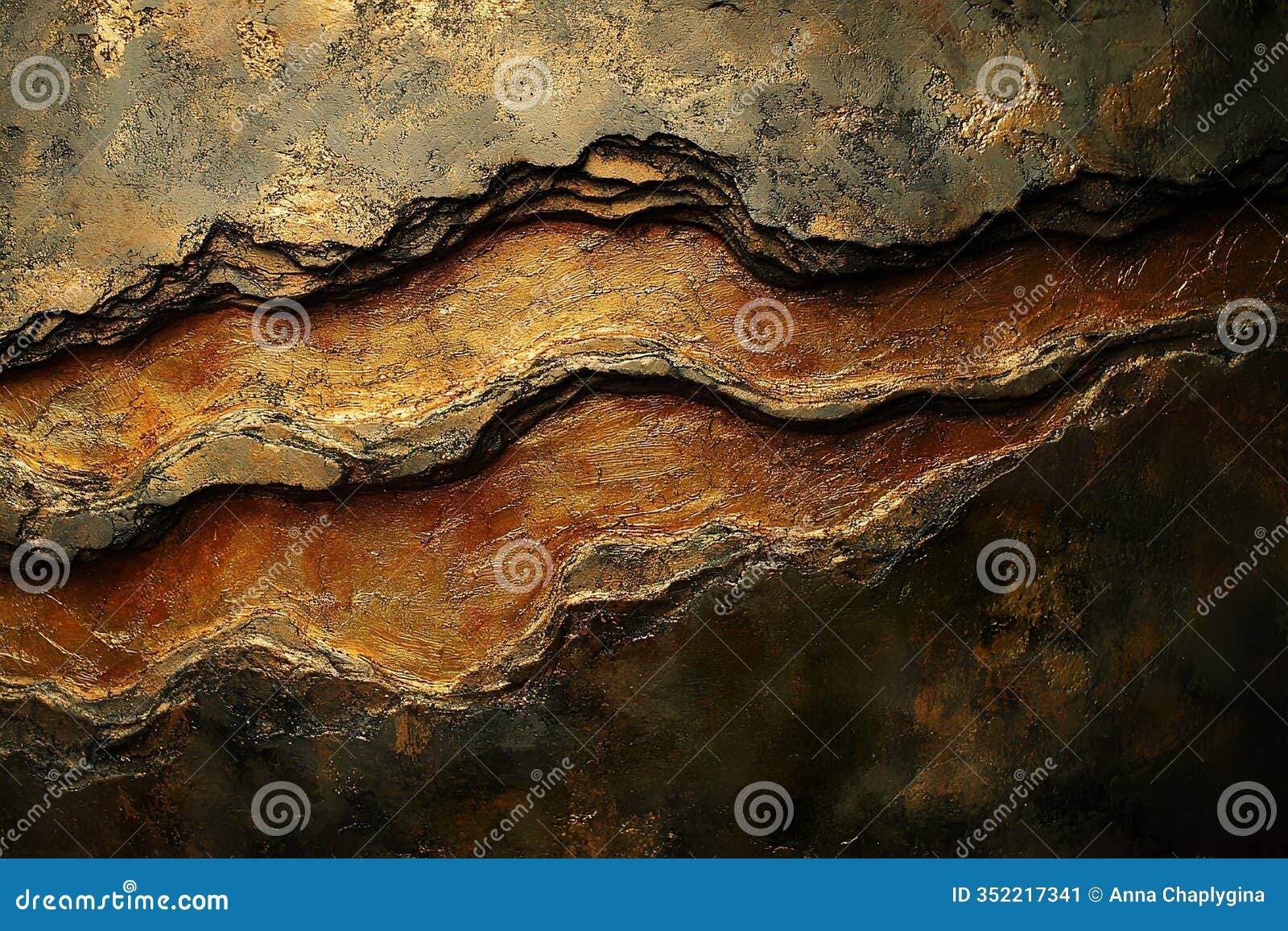 Abstract Earth Tones Texture with Layered Patterns and Metallic ...