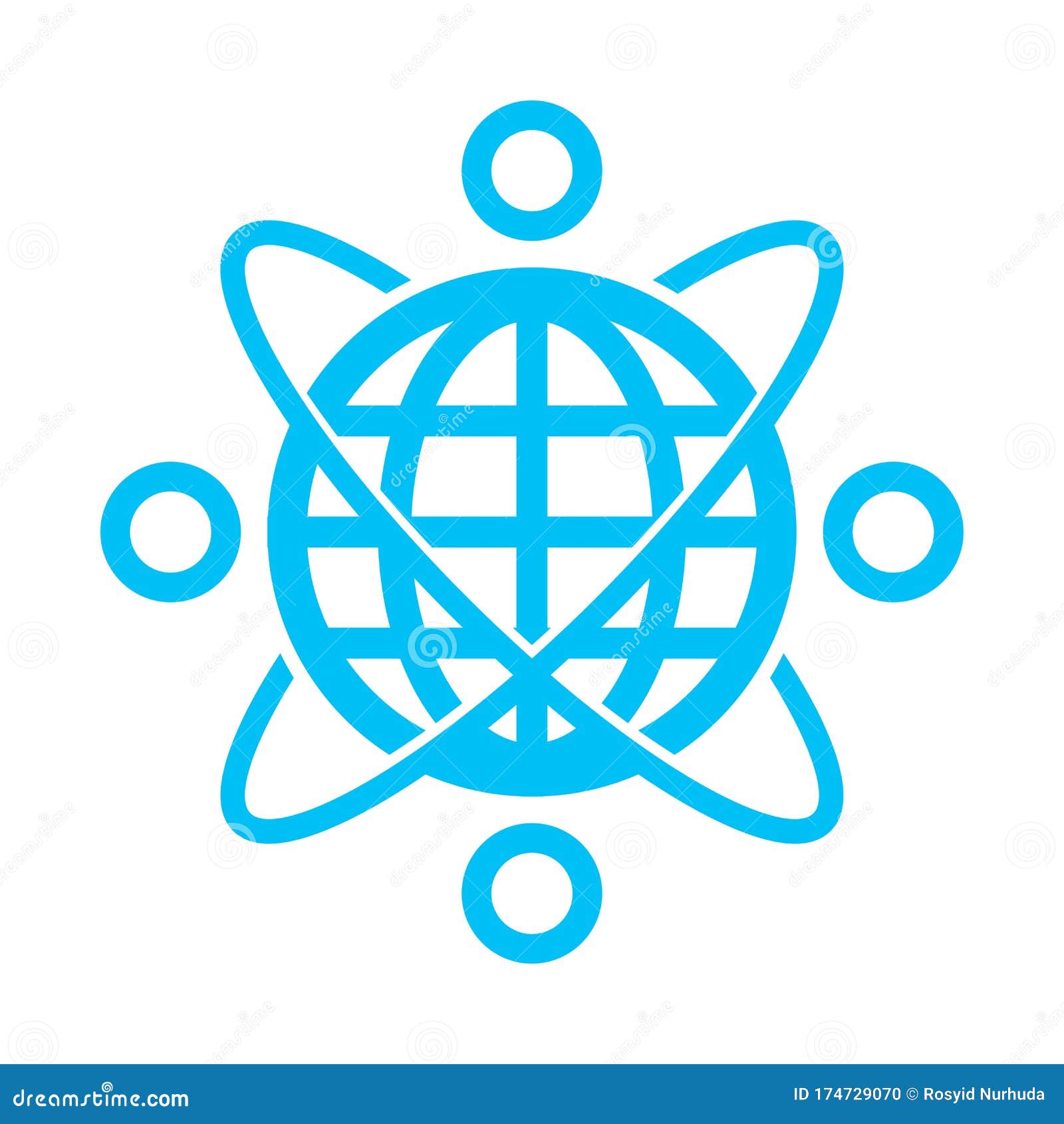 Abstract Earth Vector Logo with a Ring Around it Stock Vector ...