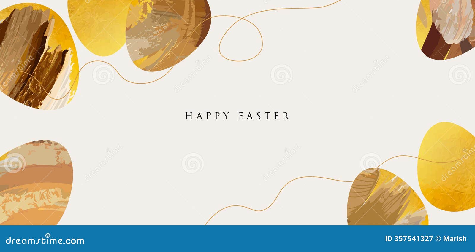 Abstract Easter Background, Aesthetic Painted Art Style Design with Easter Eggs Stock ...